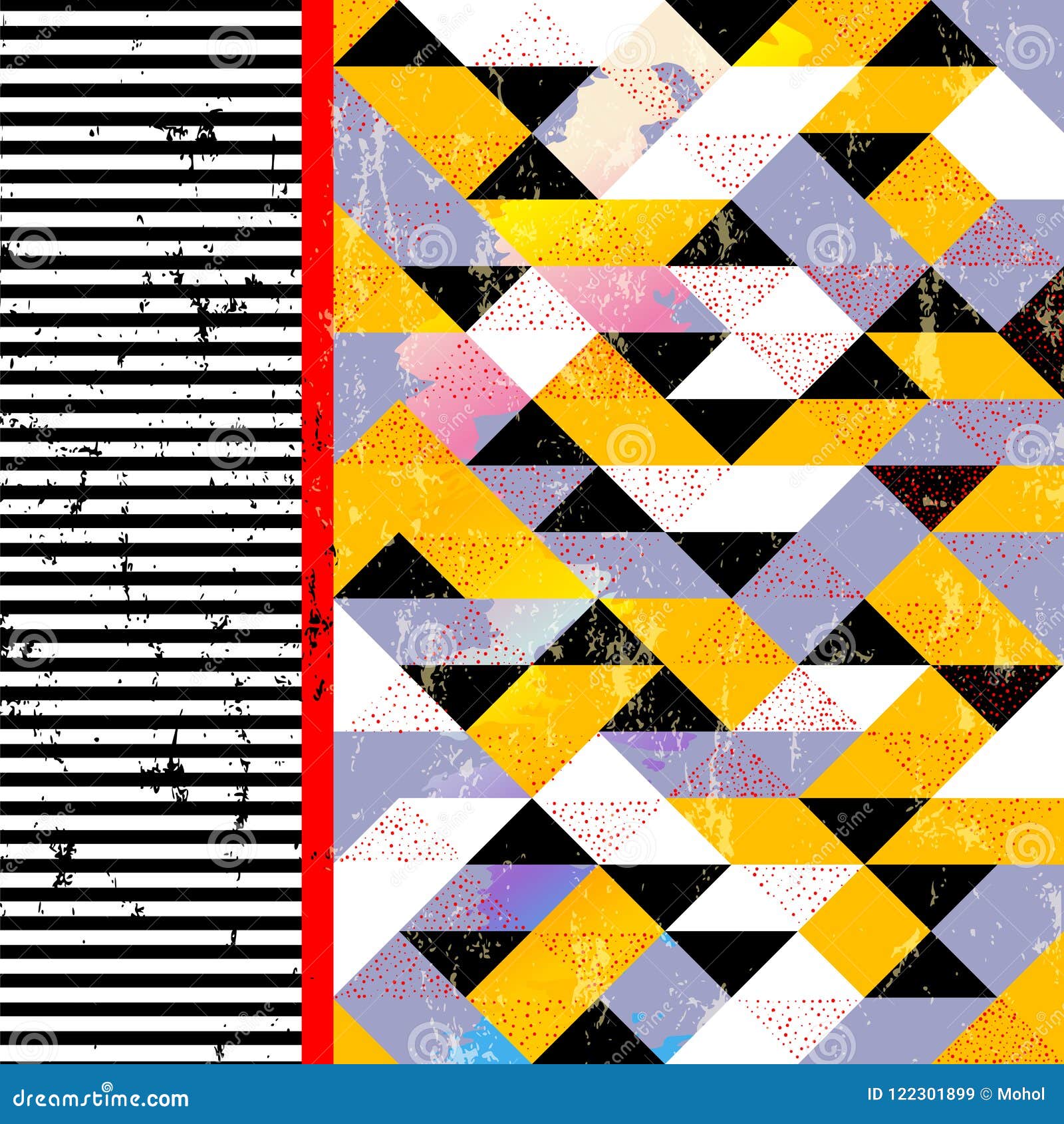 Abstract Geometric Background Pattern, with Triangles, Dots, Paint ...
