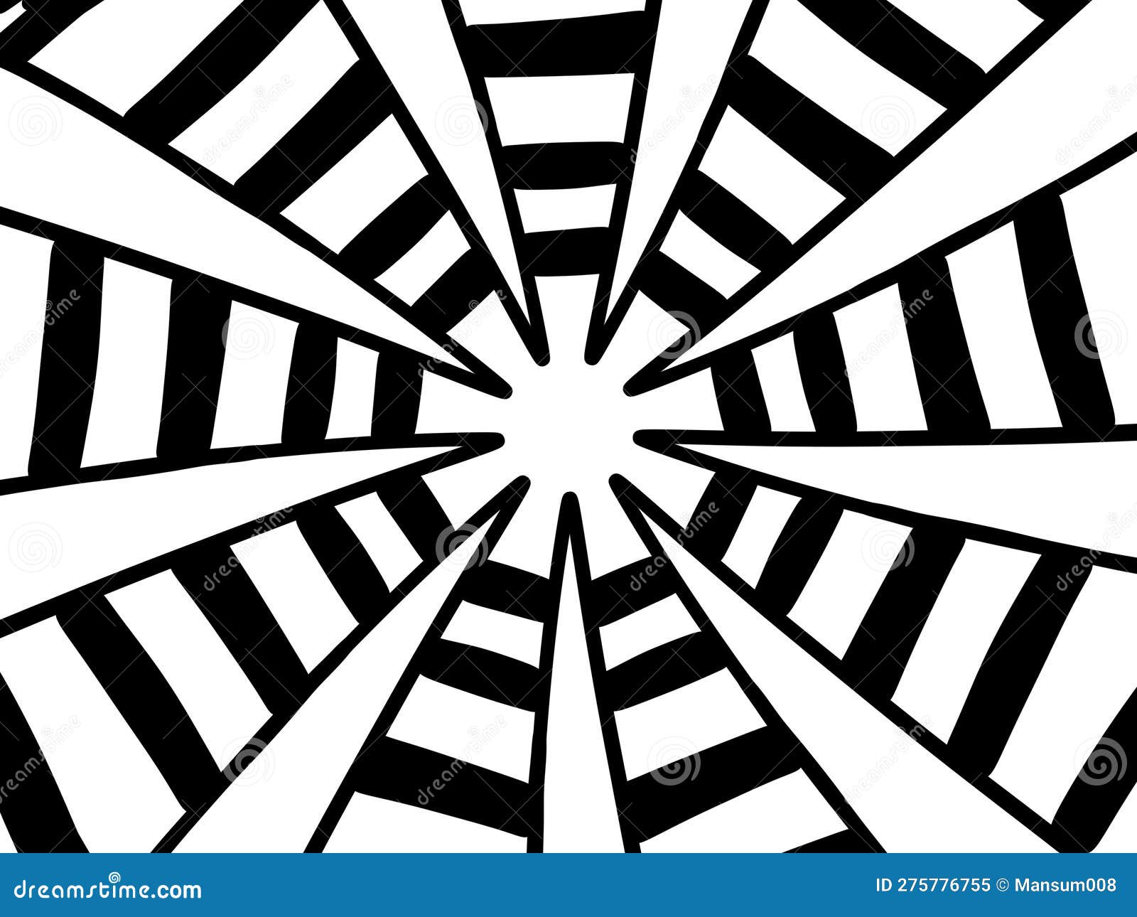 Abstract Geometric Background with Radial Lines. Illustration Stock ...