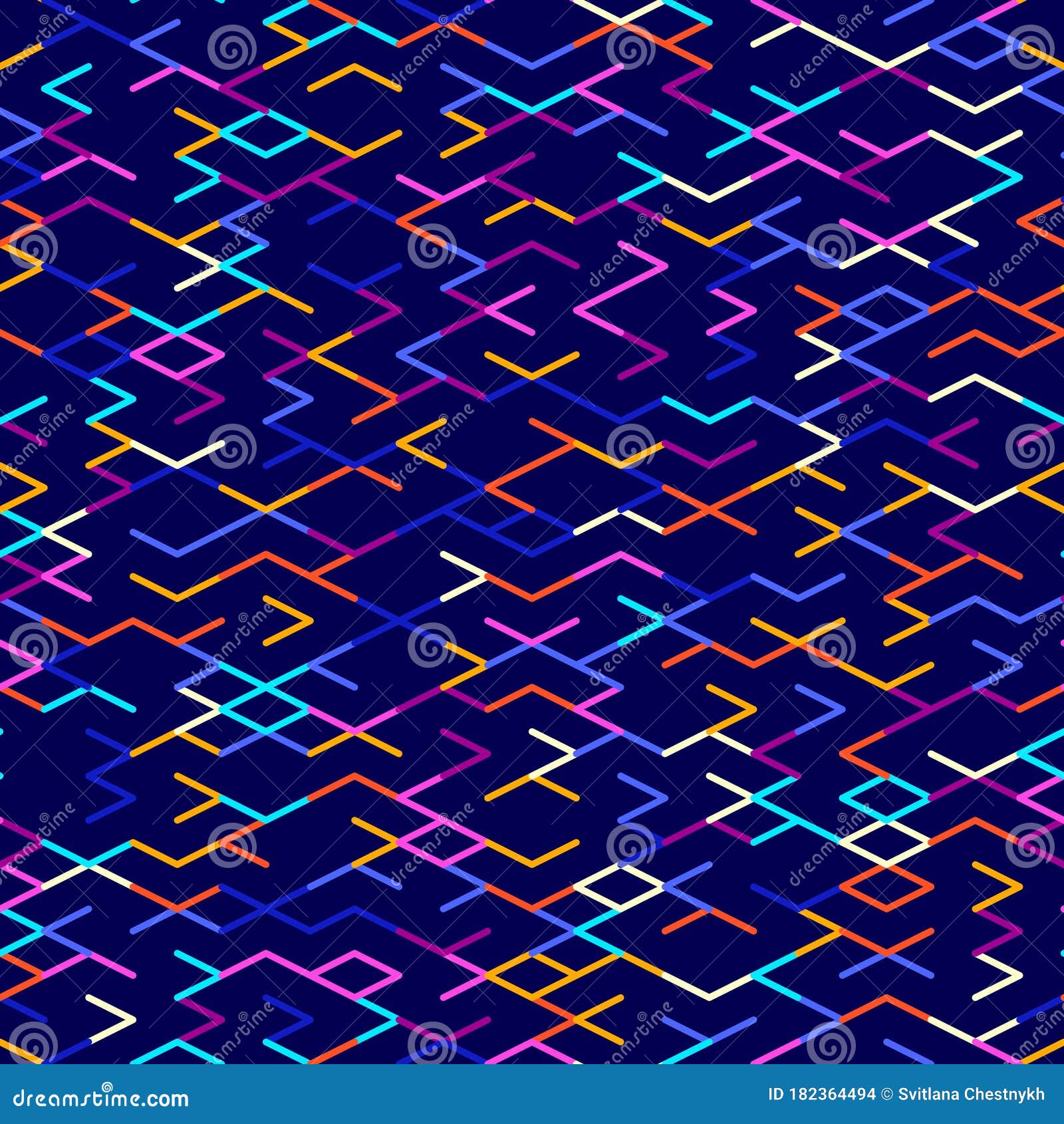 Abstract Geometric Background, Random Colored Sticks. Seamless Pattern ...