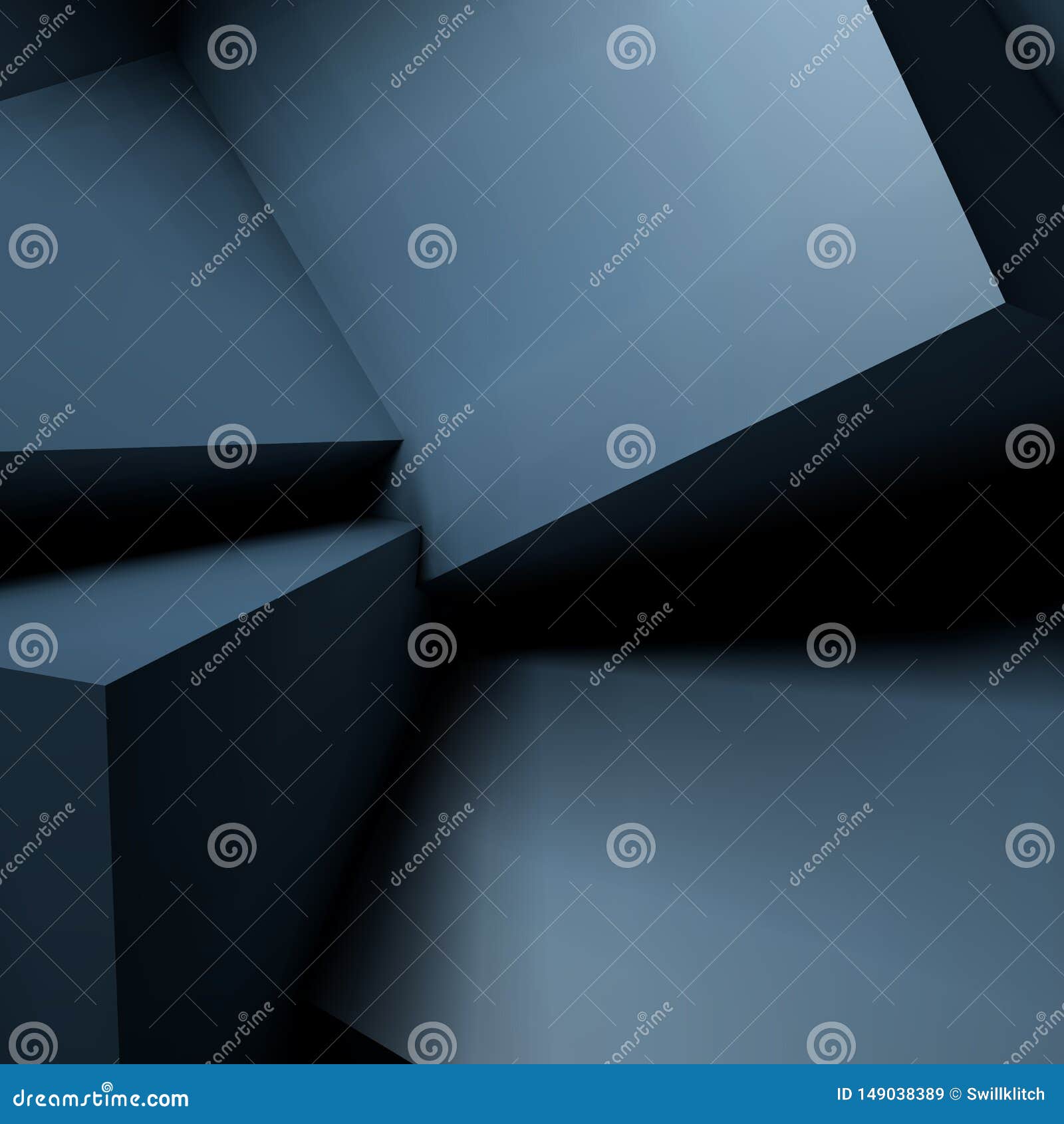 Abstract Geometric Background with Overlapping Cubes Stock Vector ...