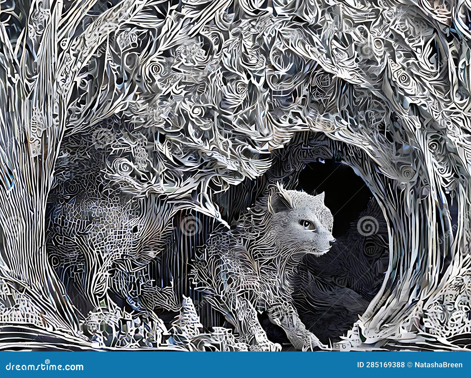 Rectangular Panels Levels Neon Magic 3D. Stock Illustration ...