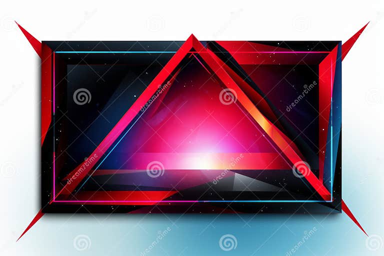 Abstract Geometric Background with Red and Blue Triangles Stock ...