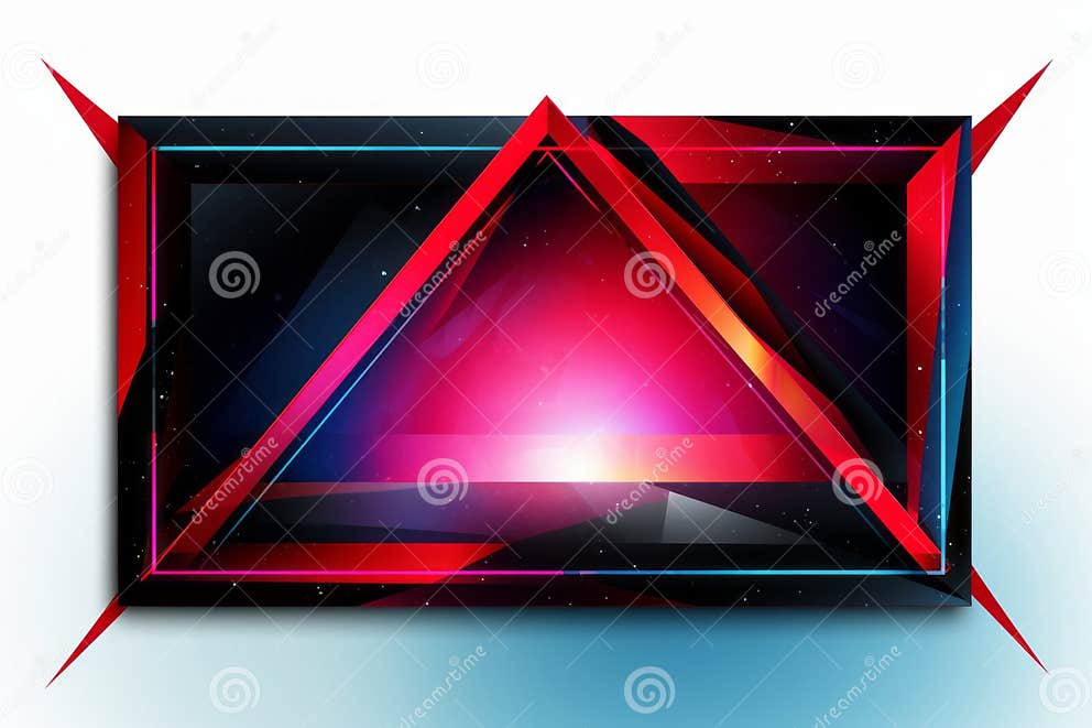 Abstract Geometric Background with Red and Blue Triangles Stock ...