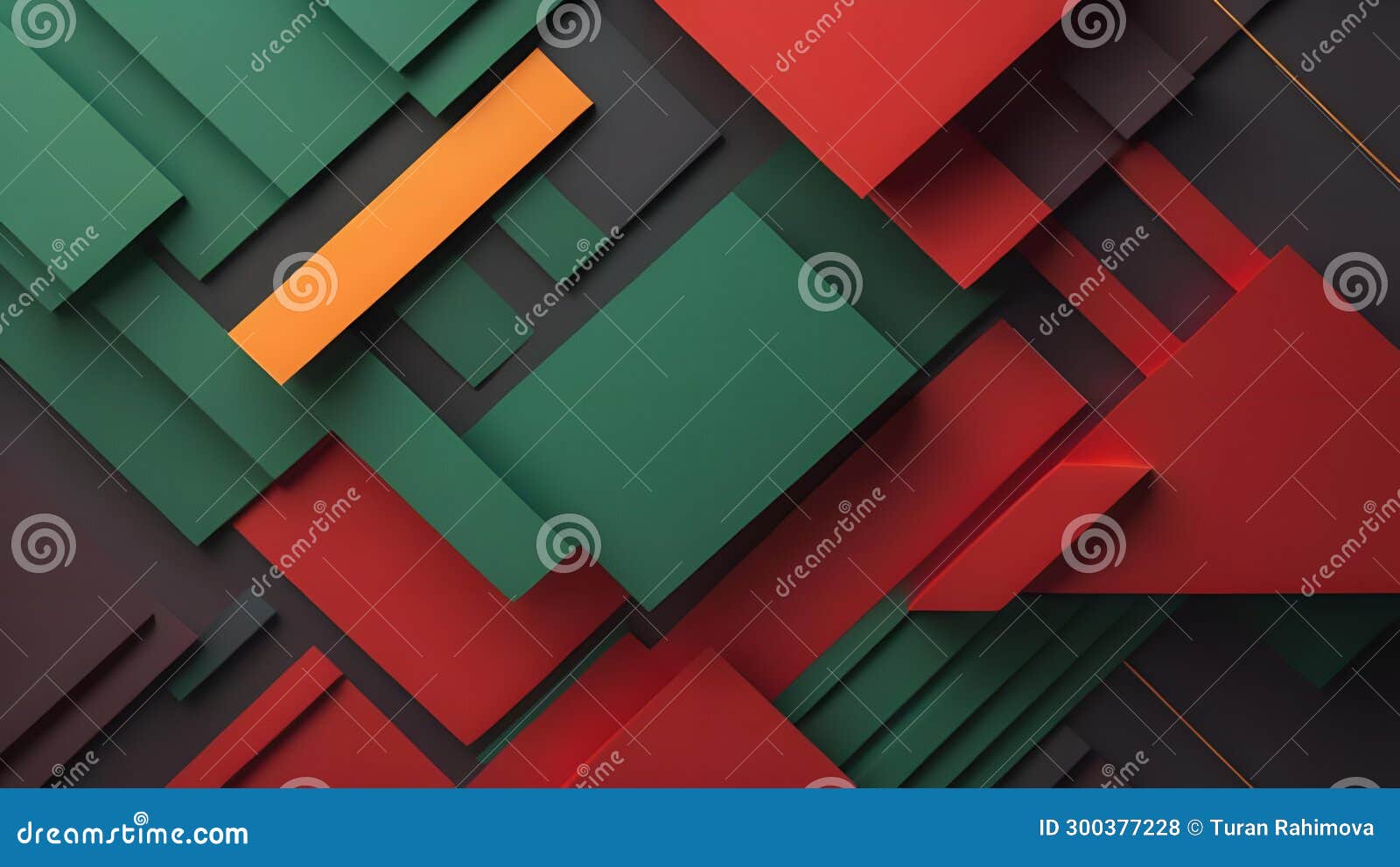 Abstract Geometric Background with Red, Green and Black Rectangles ...