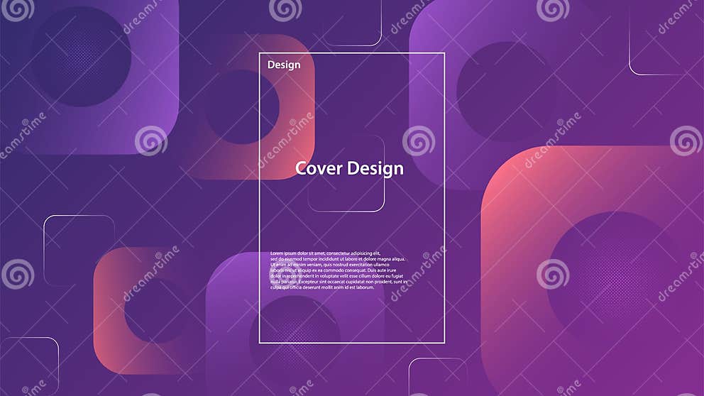 Abstract Geometric Background with Rounded Squares. Modern Template for ...