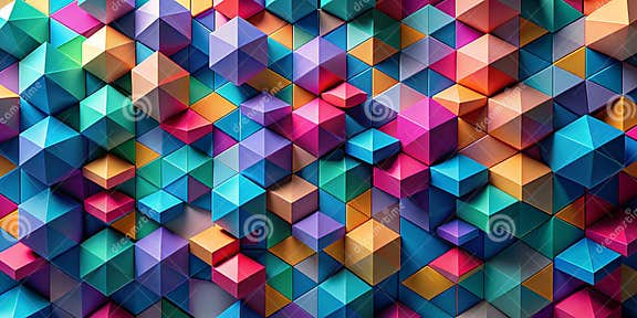 Abstract Geometric Background of the Same Shapes that are at Different ...