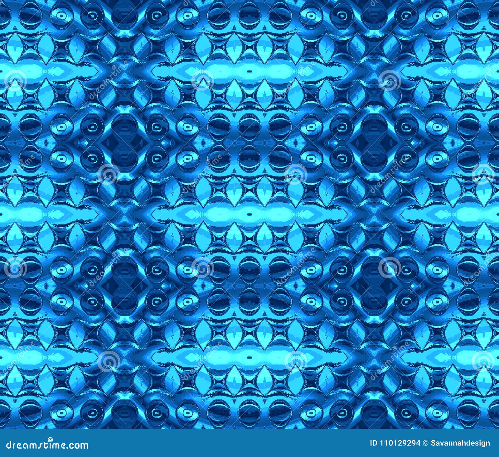 Seamless Regular Ellipses Pattern in Blue Shades Stock Illustration ...