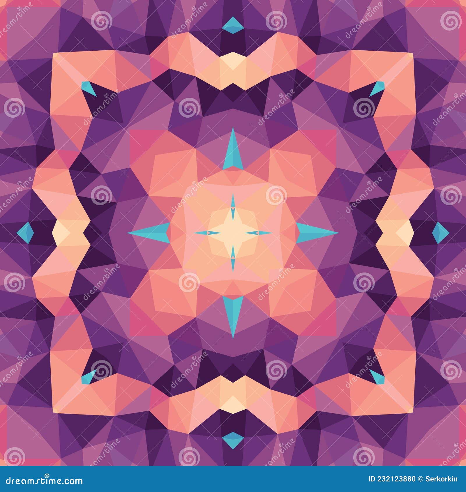 Abstract Geometric Background. Seamless Pattern Design. Mosaic ...