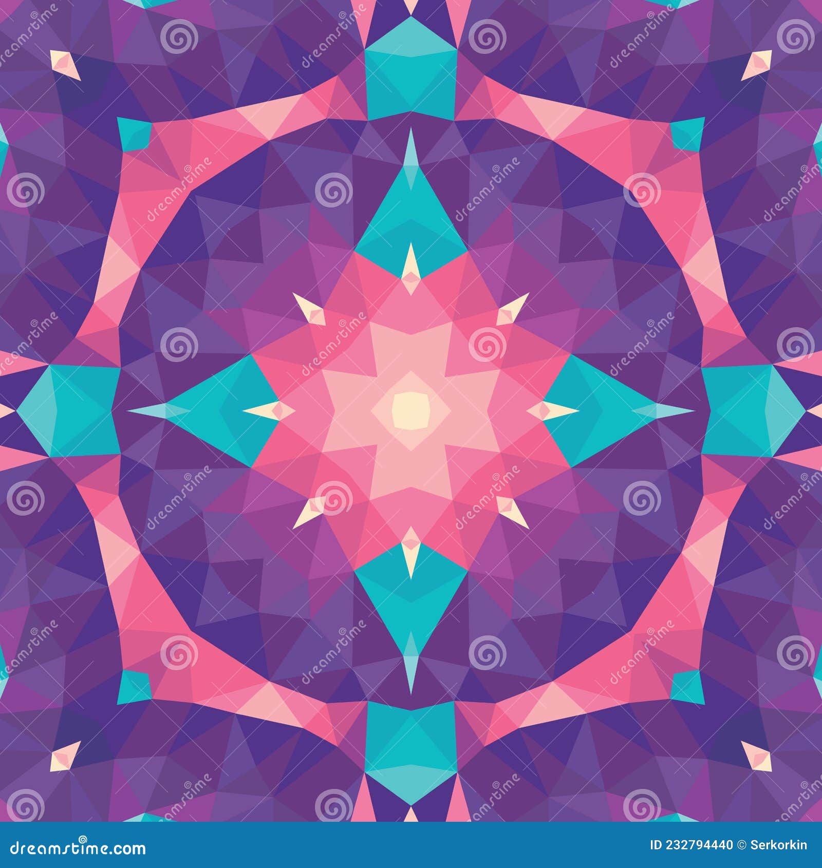 Abstract Geometric Background. Seamless Pattern Design. Mosaic ...