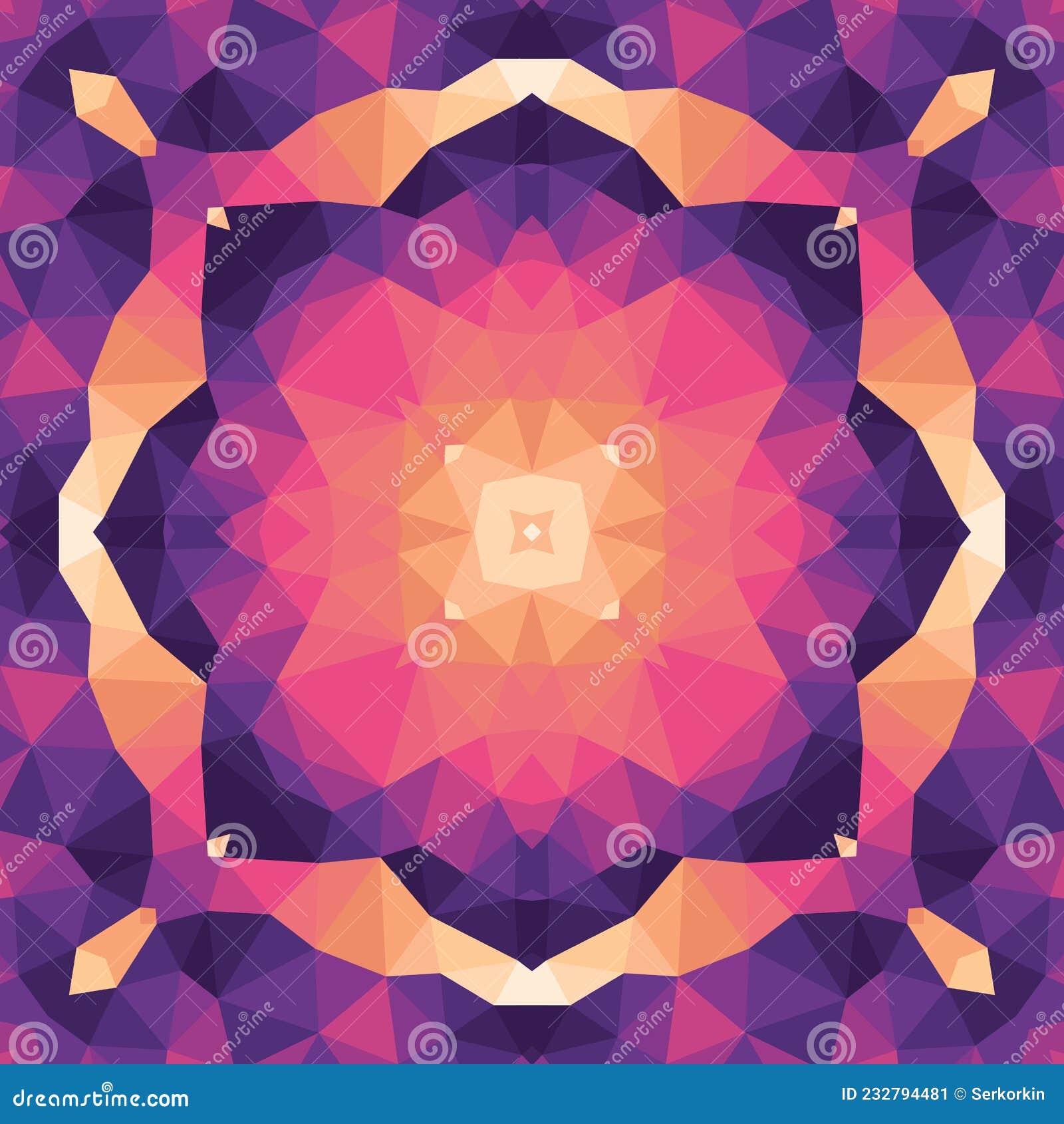 Abstract Geometric Background. Seamless Pattern Design. Mosaic ...