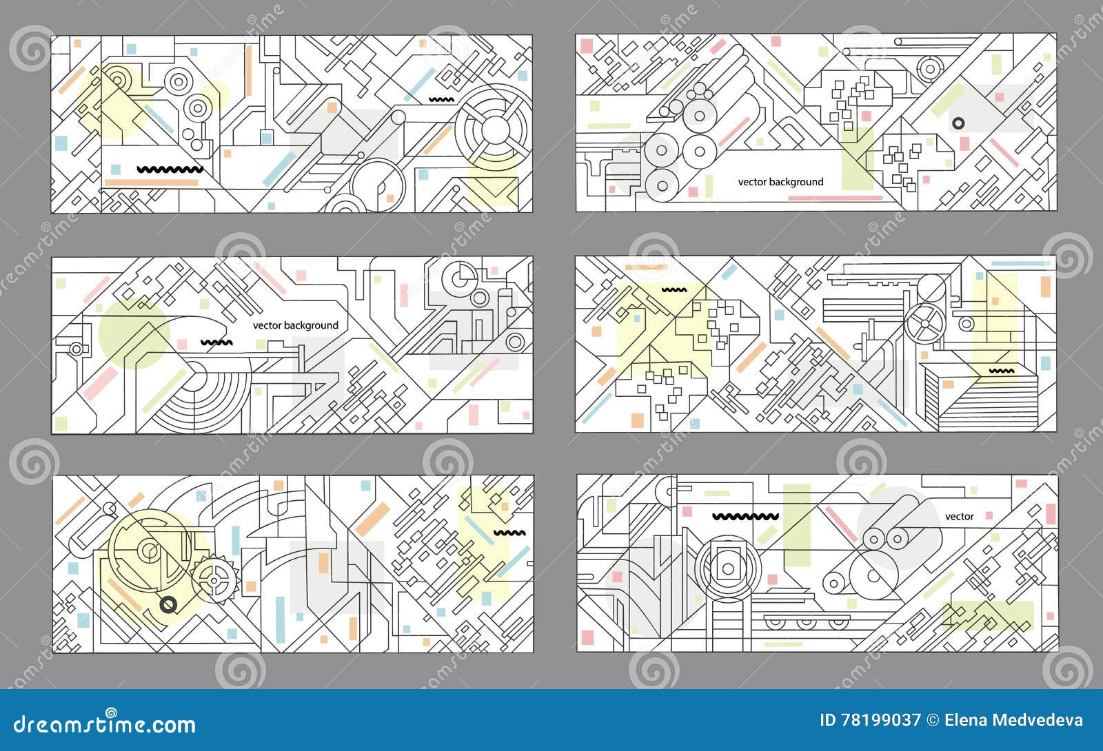 Abstract Geometric Background Set. Stock Vector - Illustration of ...