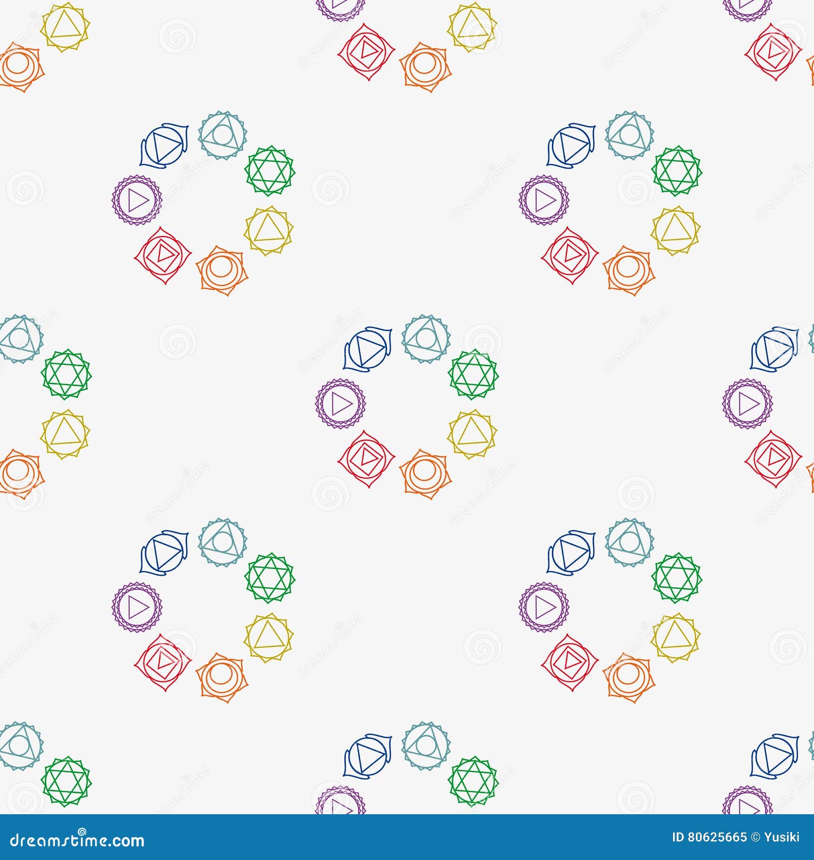 Abstract Geometric Background, Seven Human Chakras, Seaml Stock ...