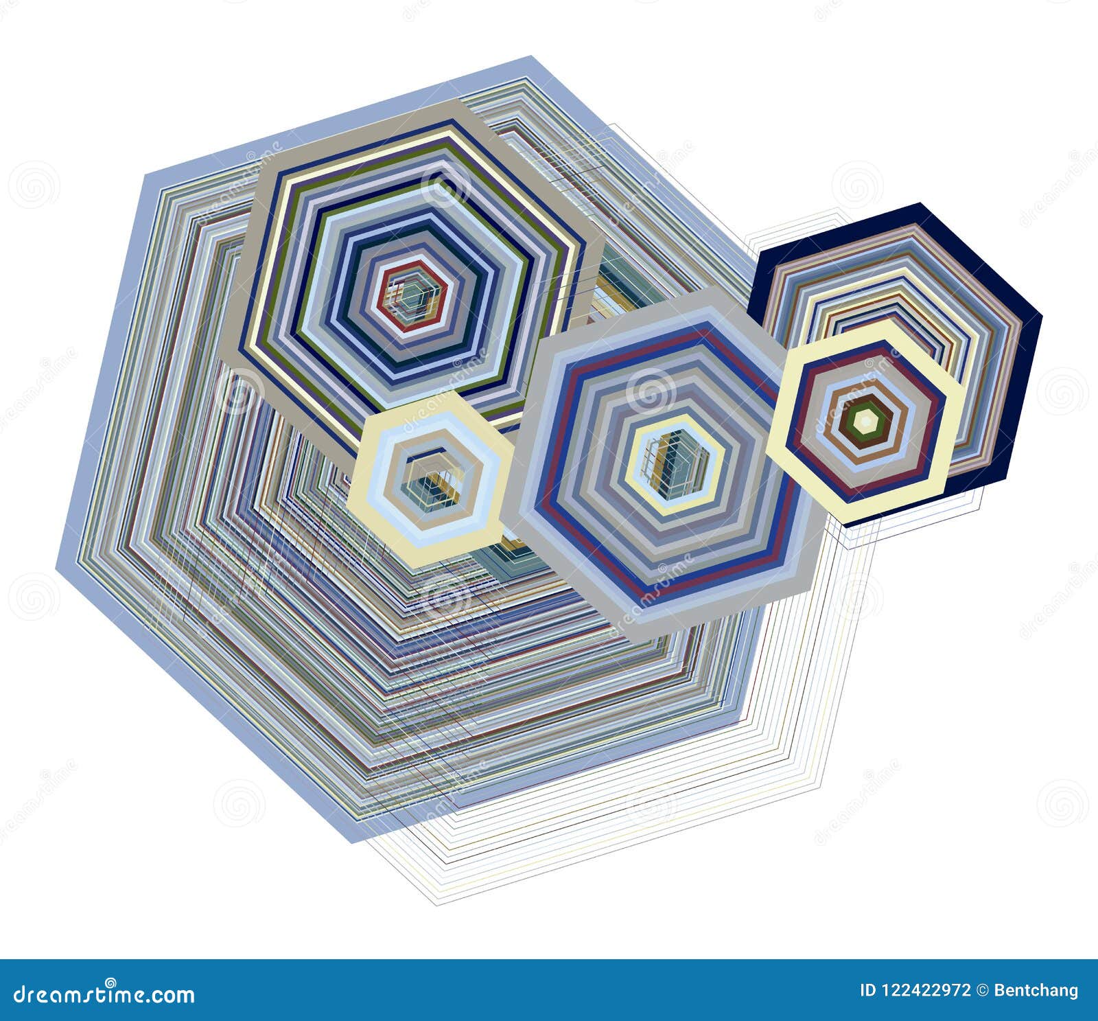 Abstract Geometric Background with Shape of Hexagon Pattern. Details ...