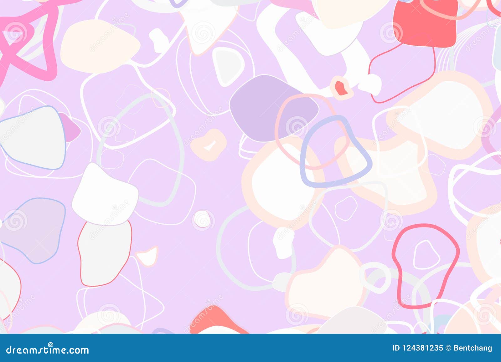 Abstract Geometric Background with Shape of Random Rounded Shapes ...