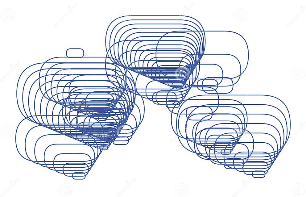 Abstract Geometric Background with Shape of Rounded Rectangle Pattern ...