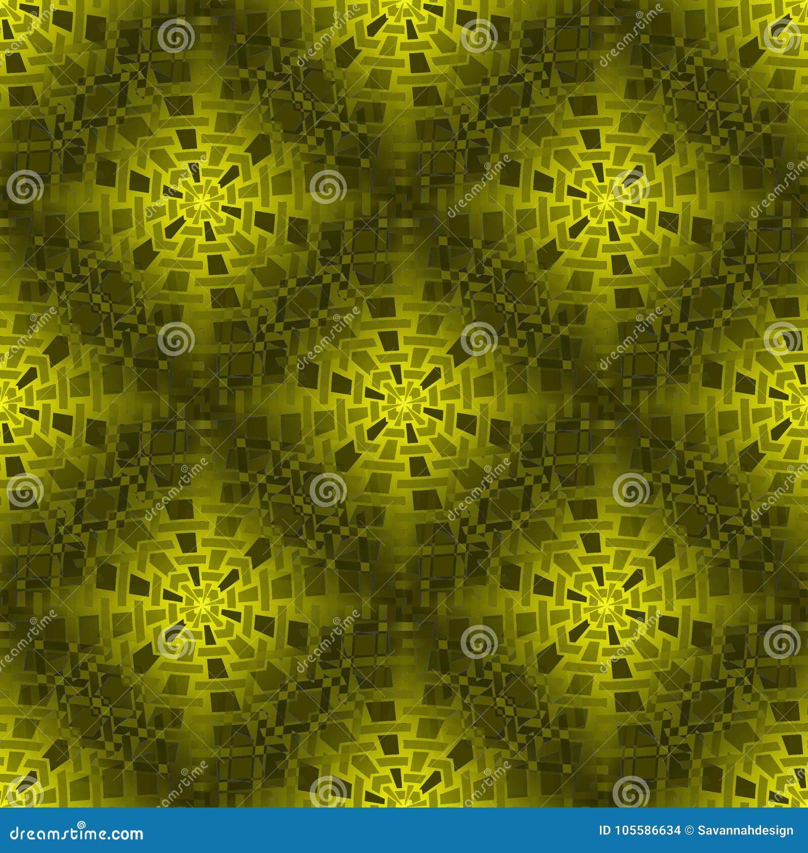 Regular Intricate Squares Pattern Olive Green Shiny Stock Illustration ...
