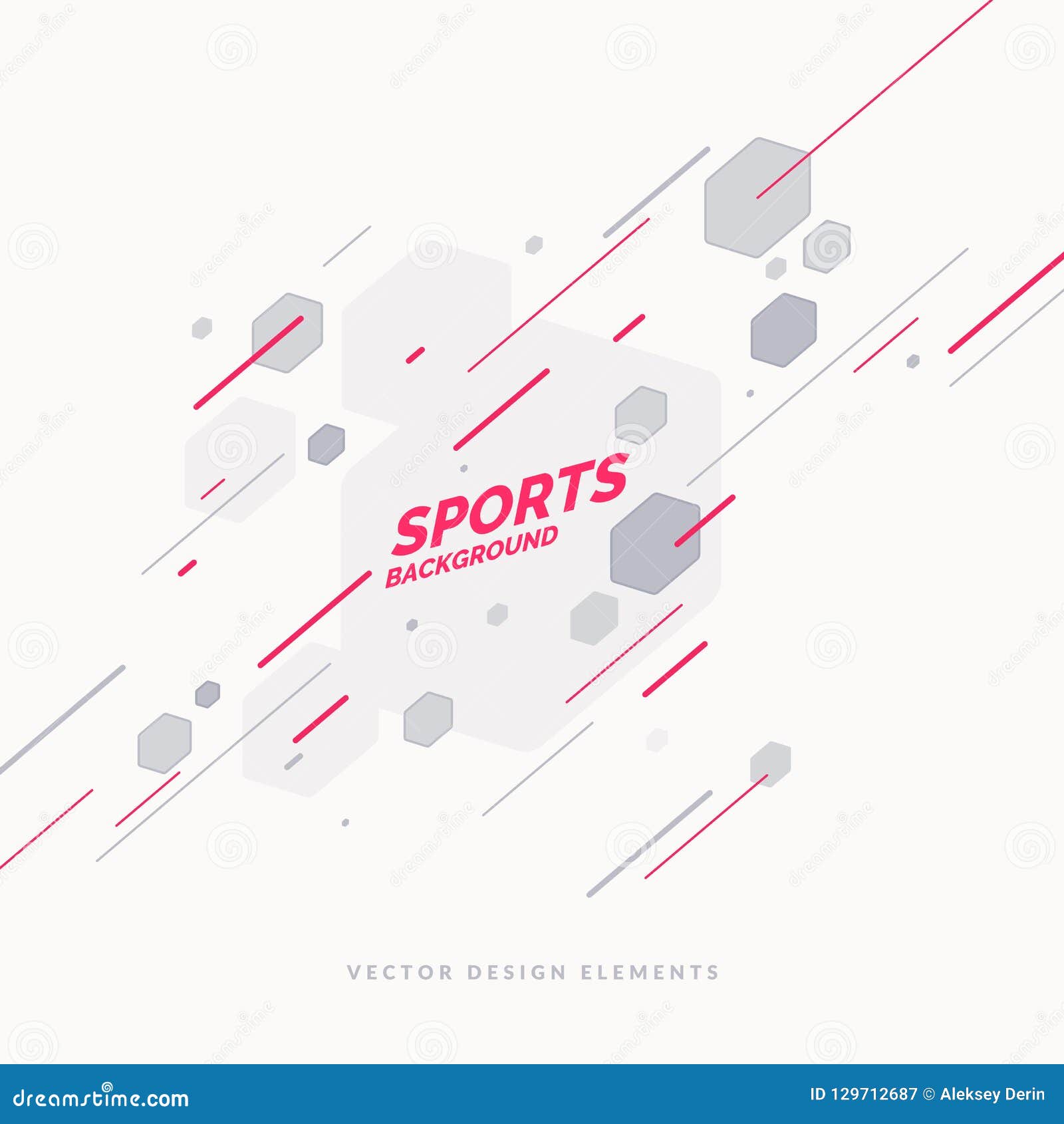 Abstract Geometric Background. Sports Poster with the Flat Figures ...