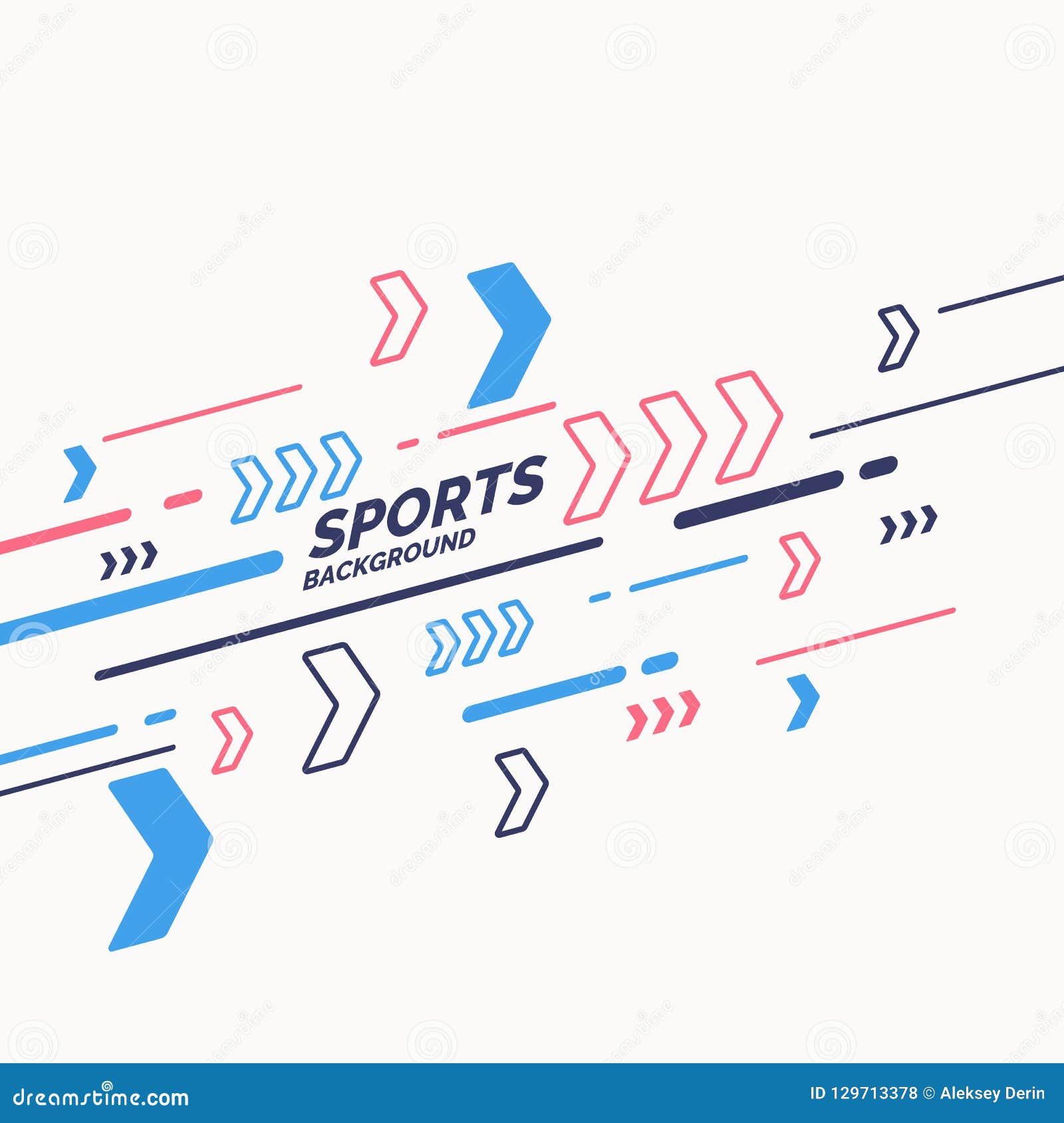 Abstract Geometric Background. Sports Poster with the Flat Figures ...