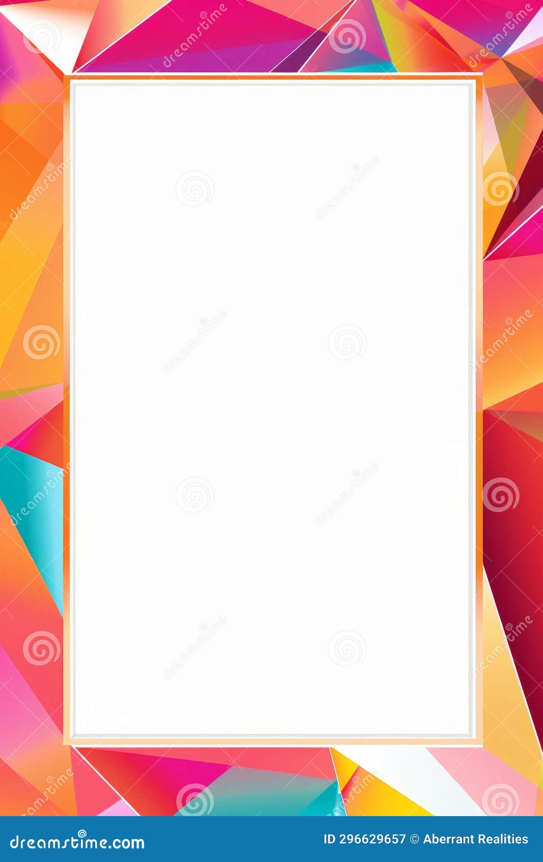 Abstract Geometric Background with a Square Frame Stock Illustration ...