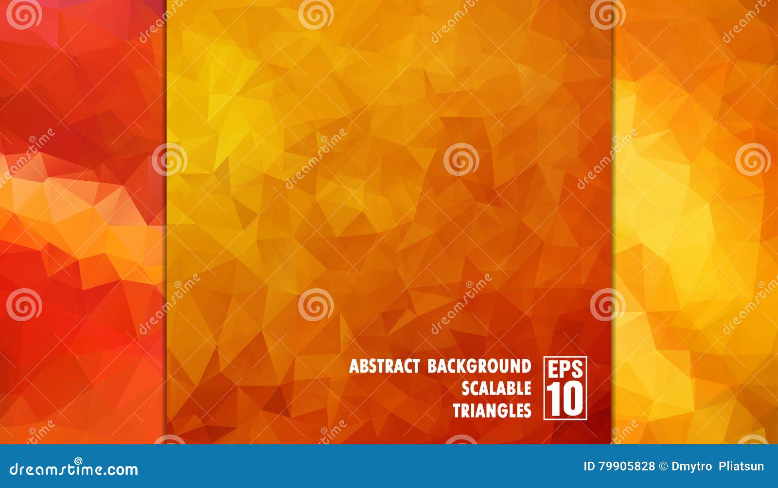 Abstract Geometric Background of Triangles in Orange Colors. Stock ...