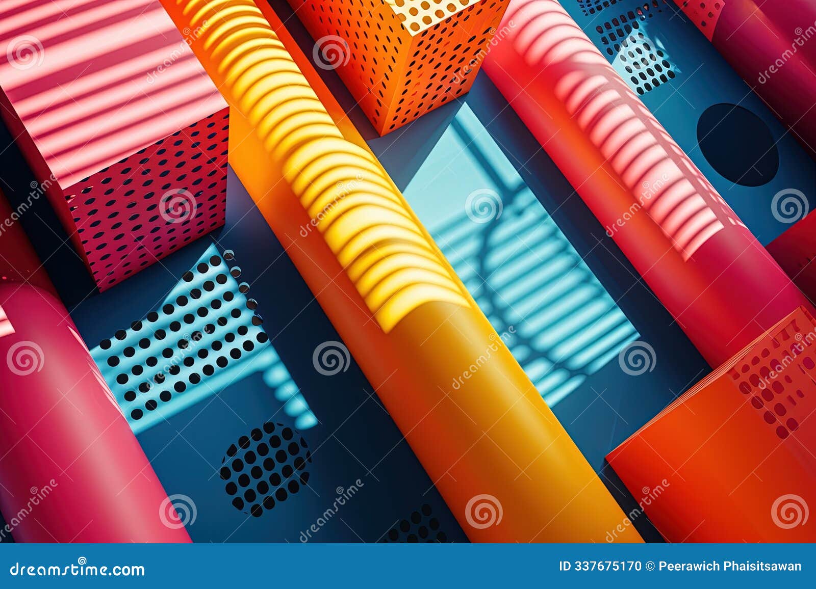 Abstract Geometric Background Using Irregular Shapes and a Vibrant ...