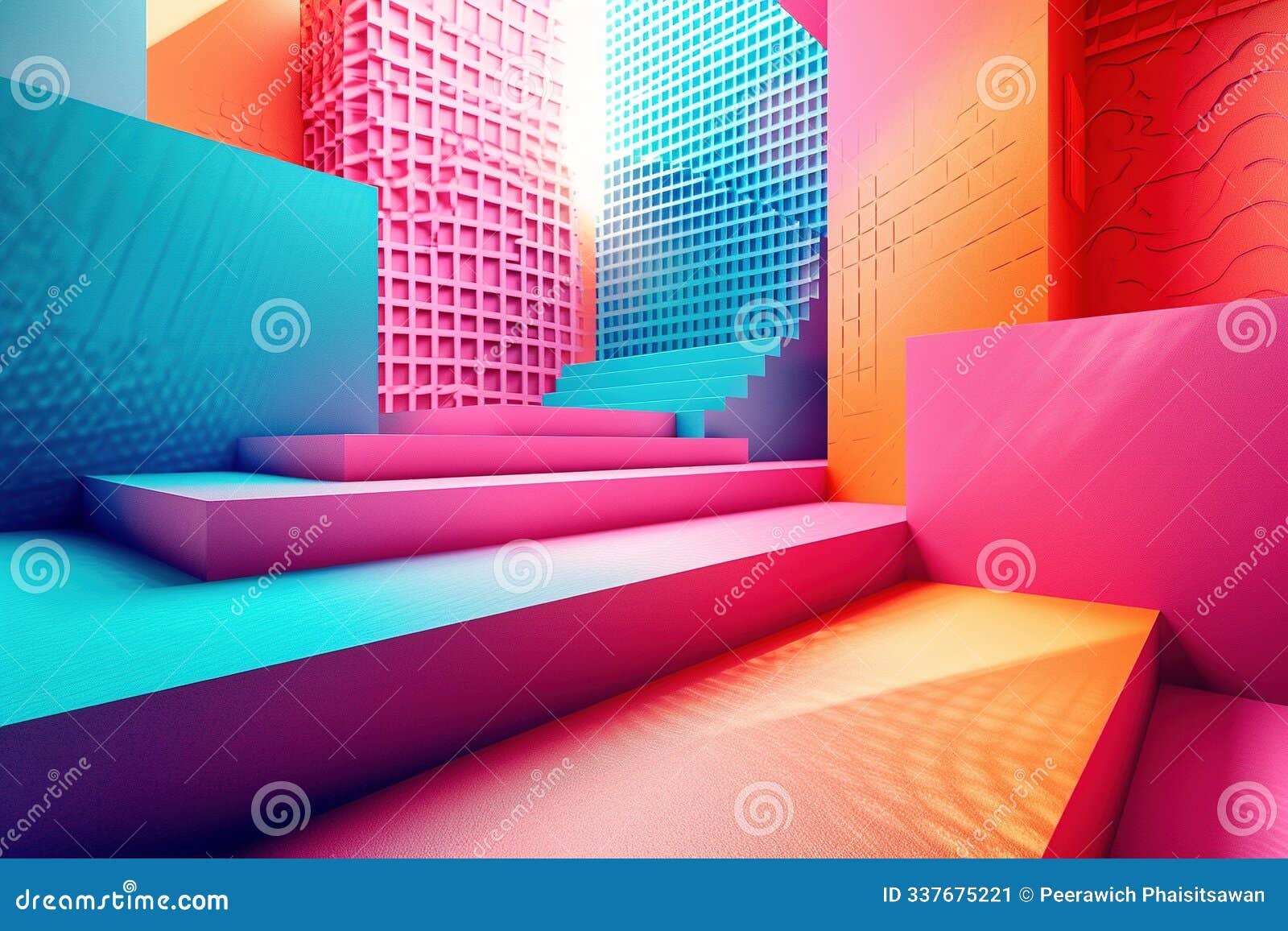 Abstract Geometric Background Using Irregular Shapes and a Vibrant ...