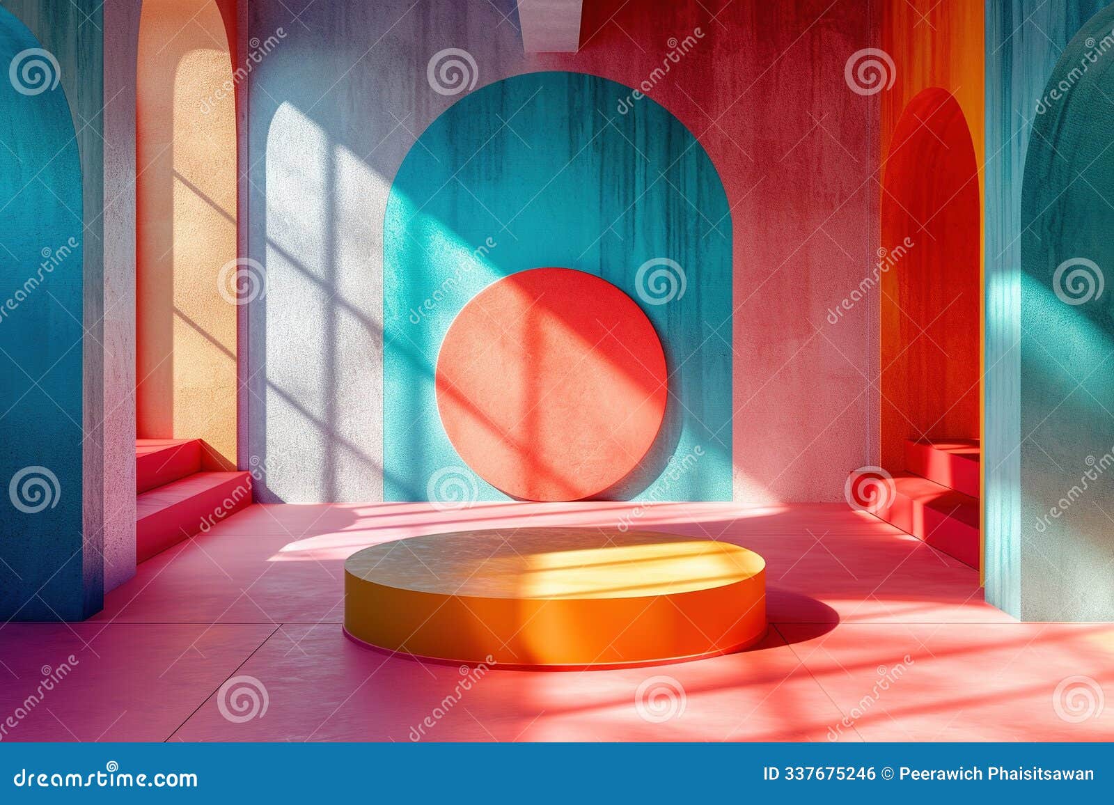 Abstract Geometric Background Using Irregular Shapes and a Vibrant ...