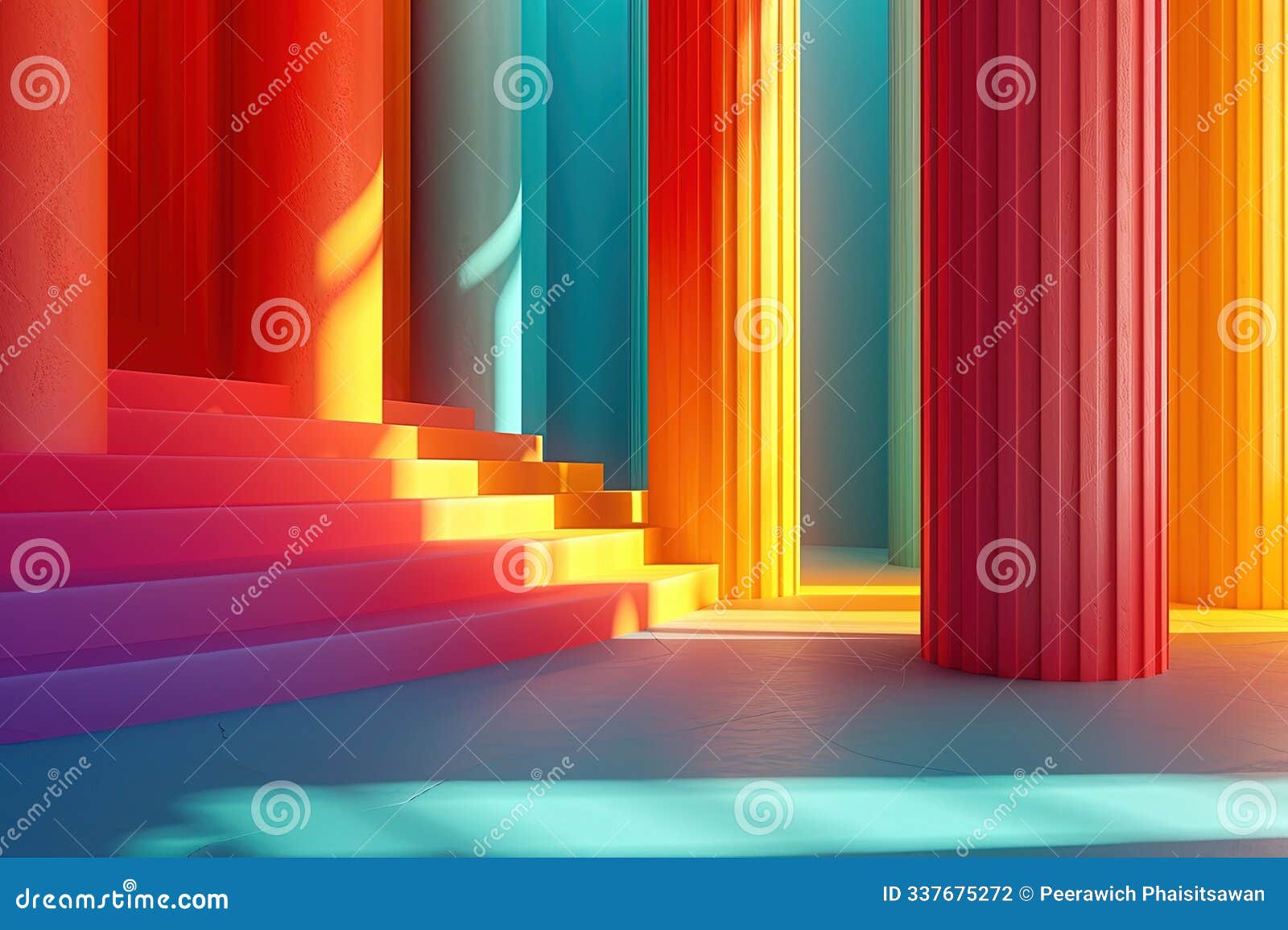 Abstract Geometric Background Using Irregular Shapes and a Vibrant ...