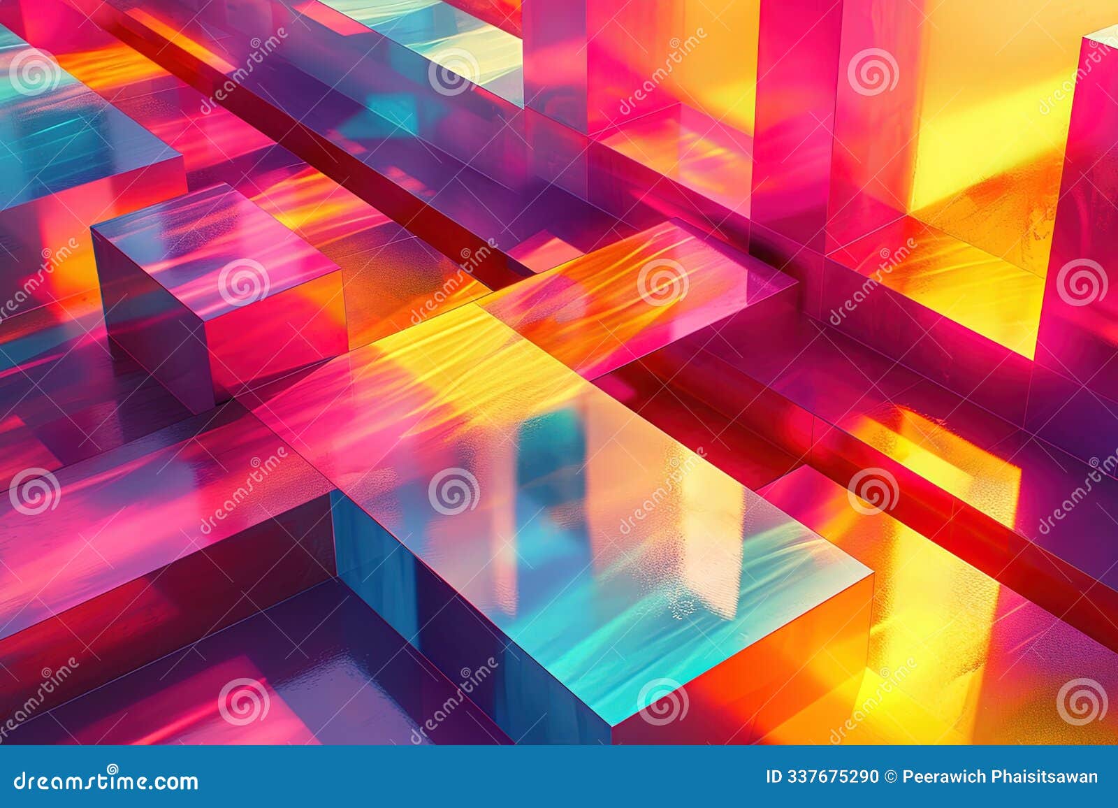 Abstract Geometric Background Using Irregular Shapes and a Vibrant ...