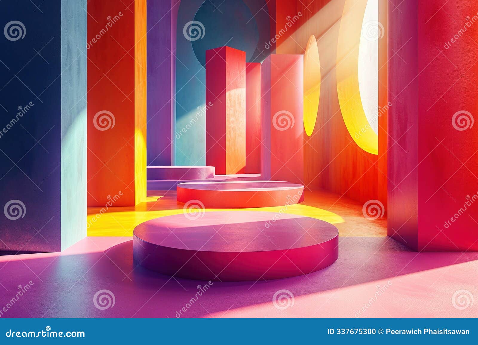 Abstract Geometric Background Using Irregular Shapes and a Vibrant ...