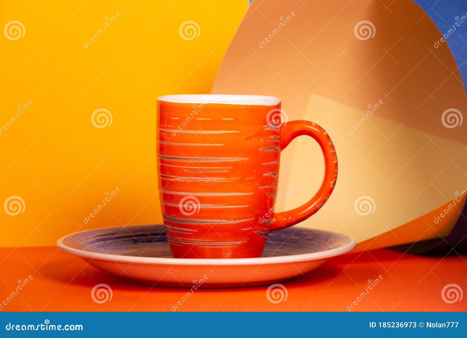 Abstract Geometric Background Using Orange, Yellow and Cap Stock Image ...