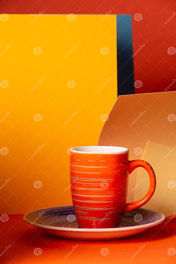 Abstract Geometric Background Using Orange, Yellow and Cap Stock Photo ...