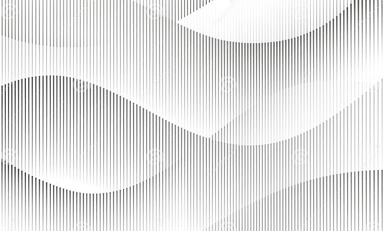 Abstract Geometric Background with Wavy Vertical Lines. Intersecting ...