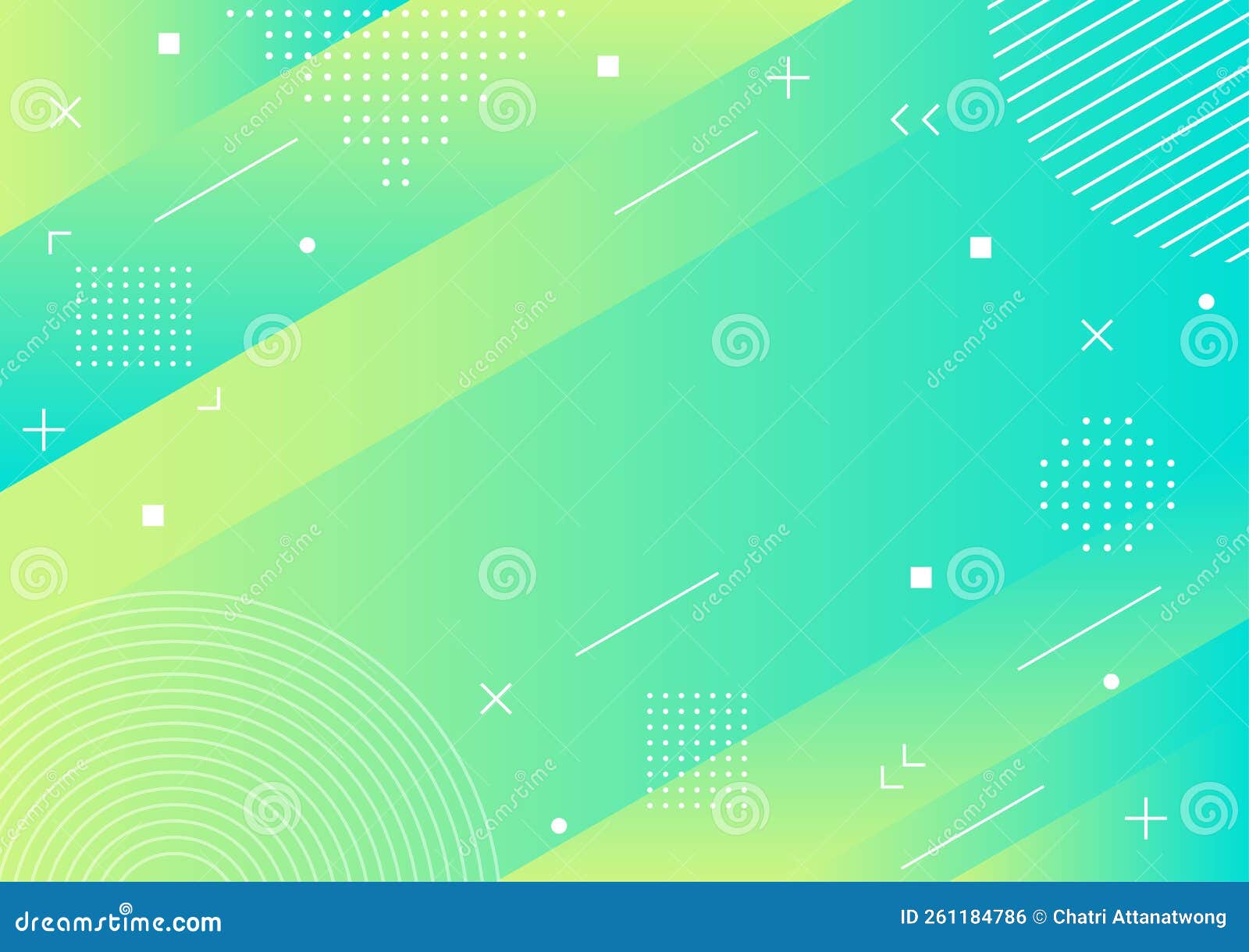 Abstract Geometric Background, White Geometric Shape on Green Gradient ...