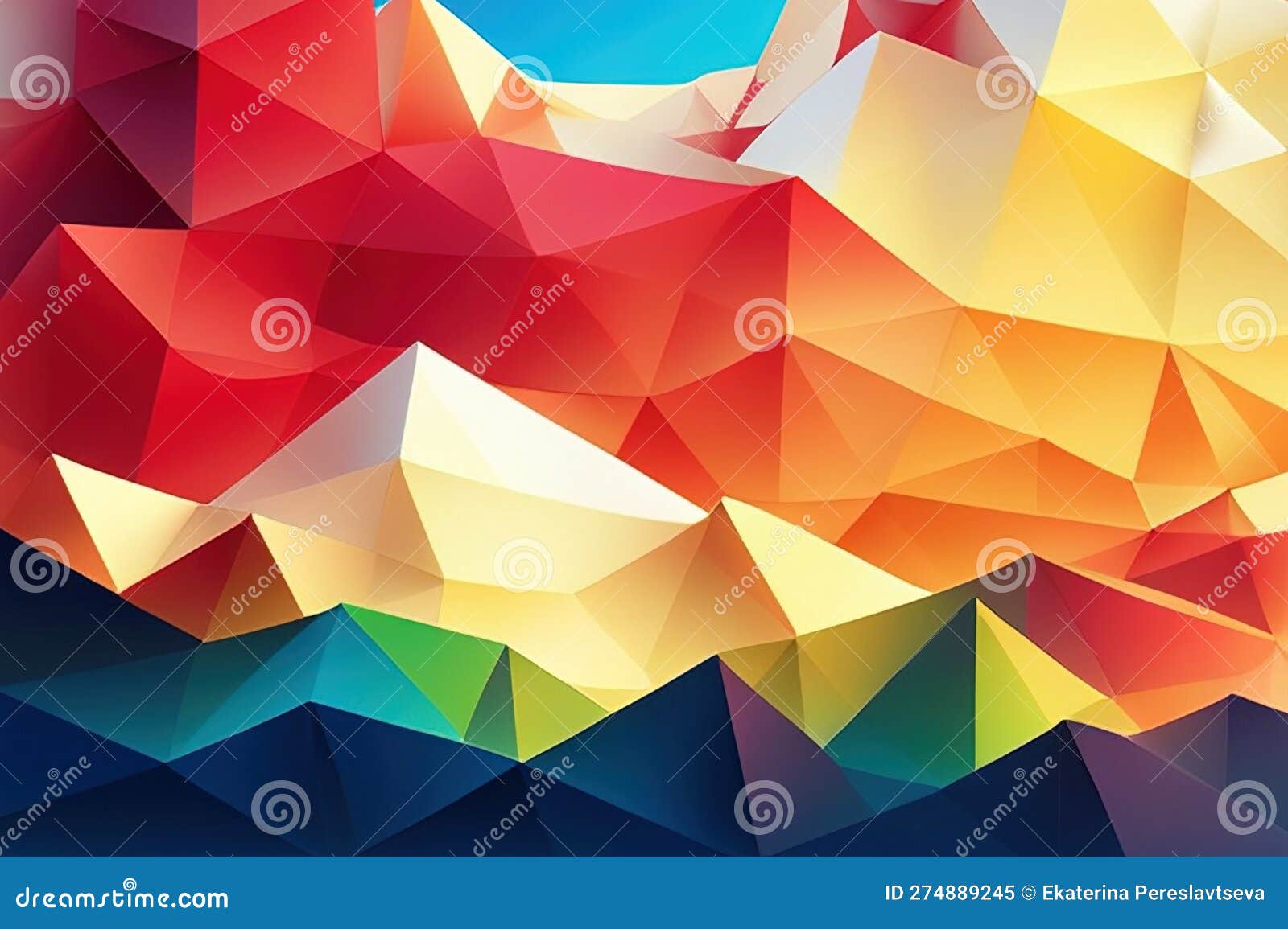 Abstract Geometric Backgrounds Full Color Polygon Background ...