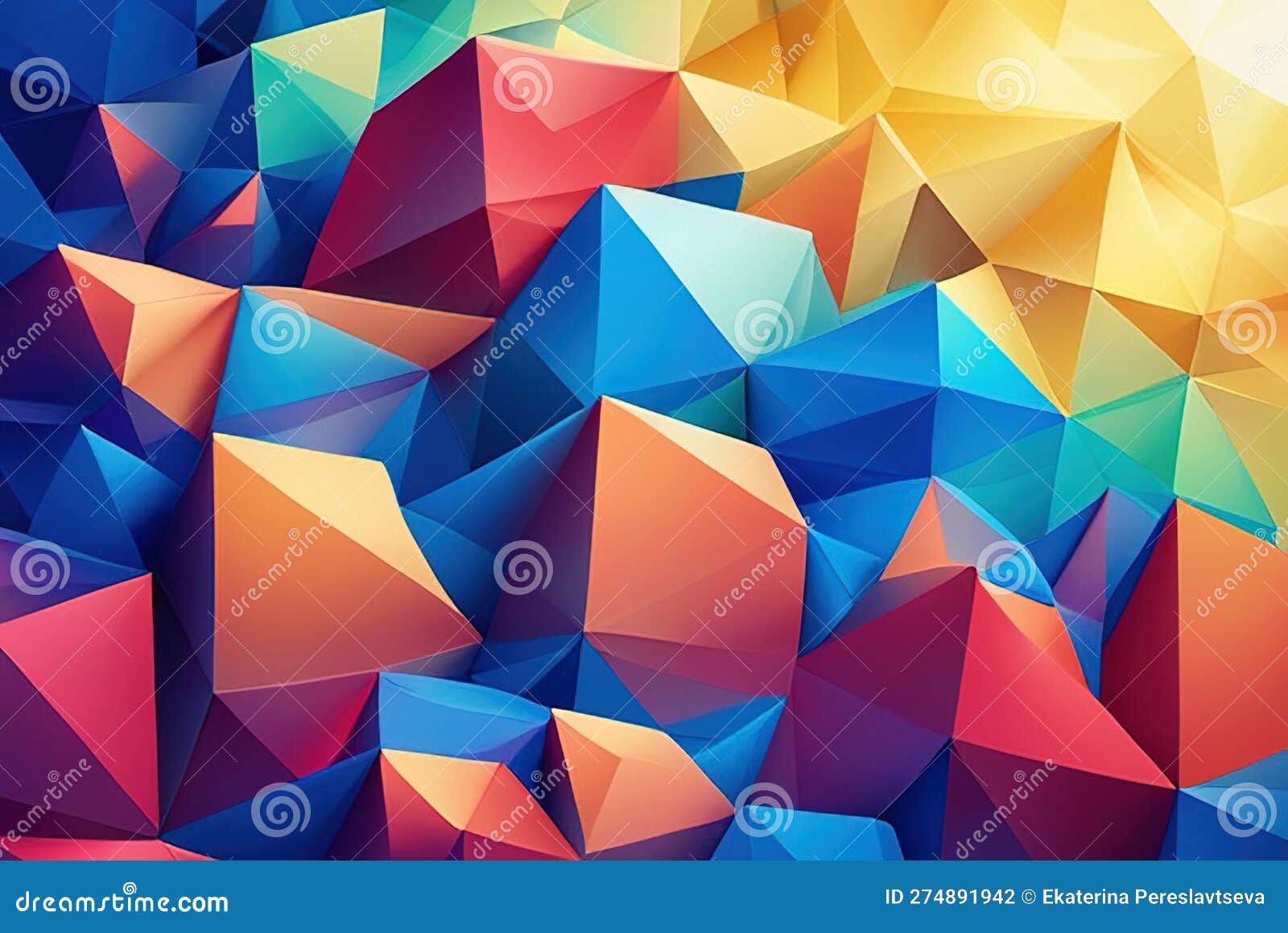 Abstract Geometric Backgrounds Full Color Polygon Background ...