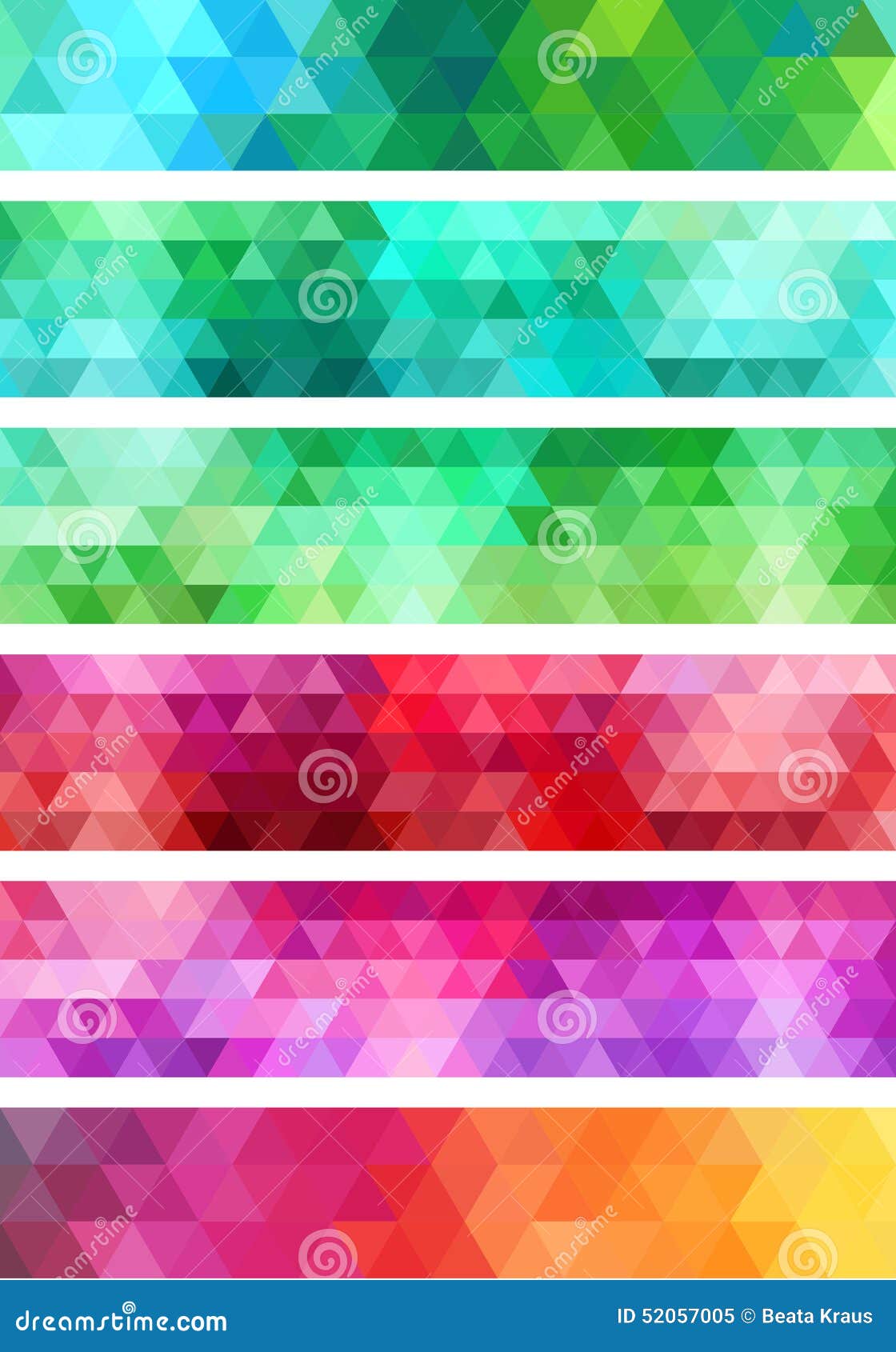 Abstract Geometric Banner Background, Vector Set Stock Vector ...
