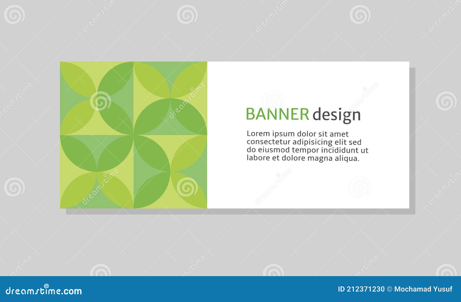Abstract Geometric Banner Overlapping Design Stock Vector ...