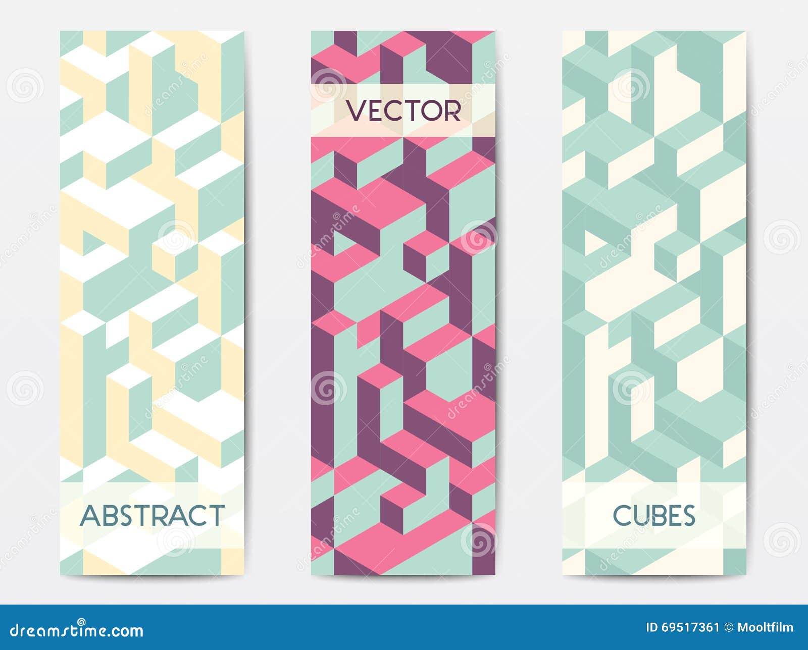 Abstract Geometric Banner Templates Stock Vector - Illustration of ...