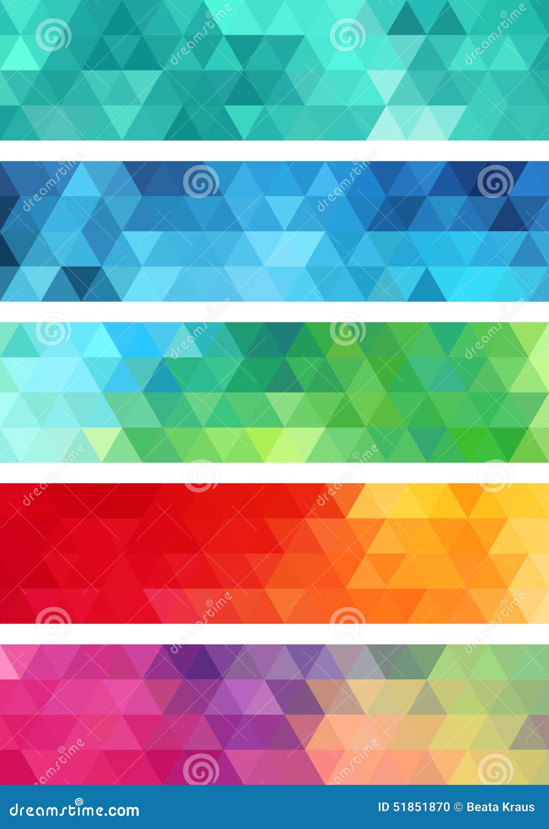 Abstract Geometric Banner, Vector Set Stock Vector - Illustration of ...