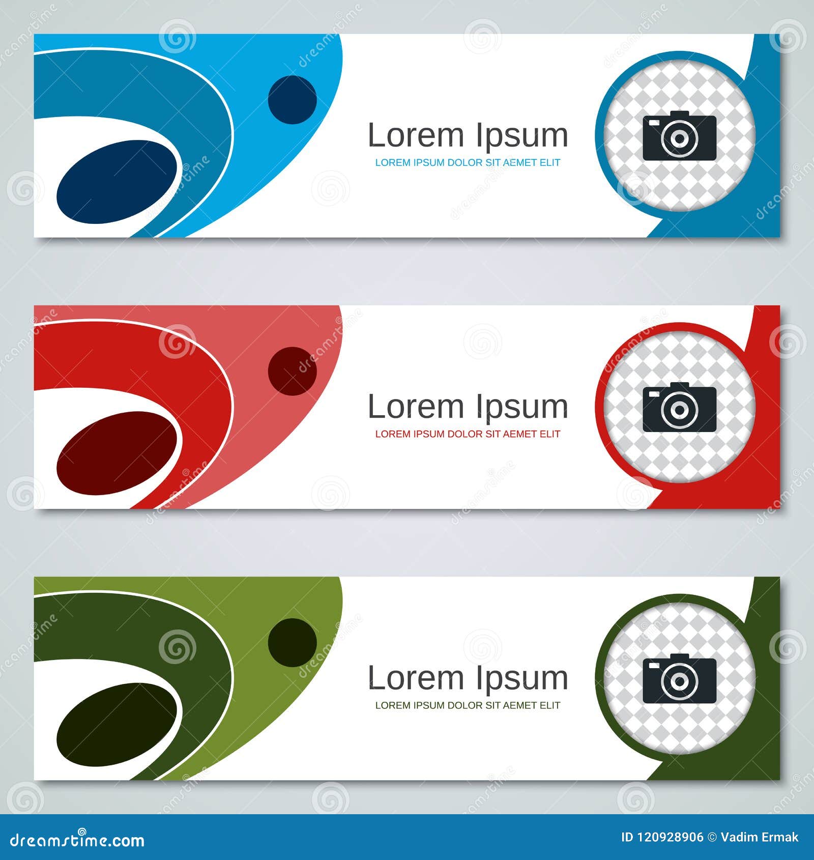 Abstract Geometric Banners Templates Stock Vector - Illustration of ...