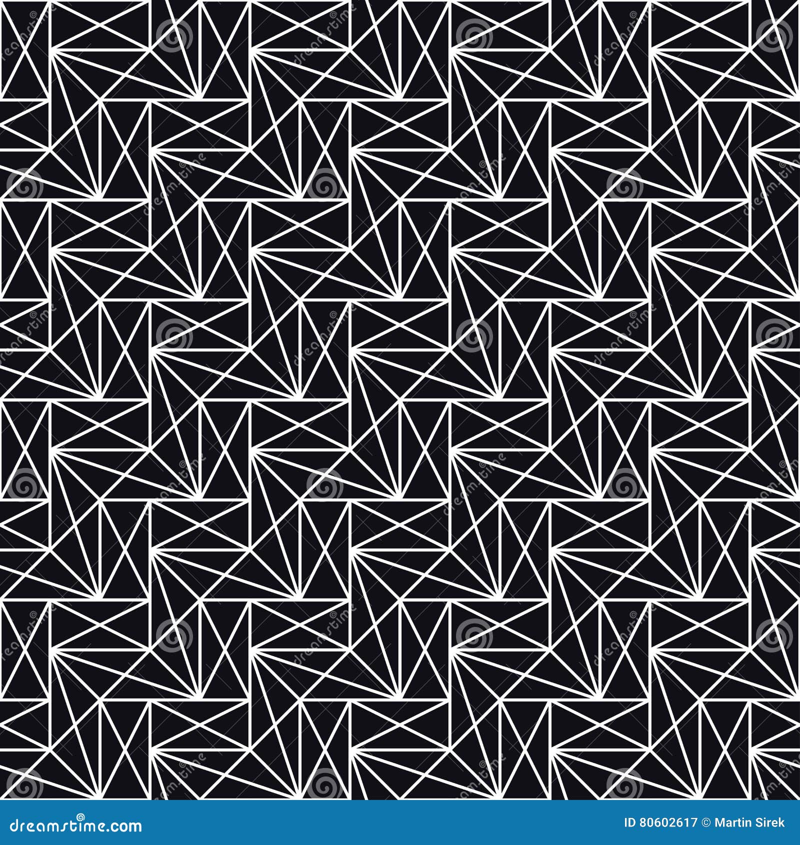Abstract Geometric Black and White Graphic Design Print 3d Grid Pattern ...
