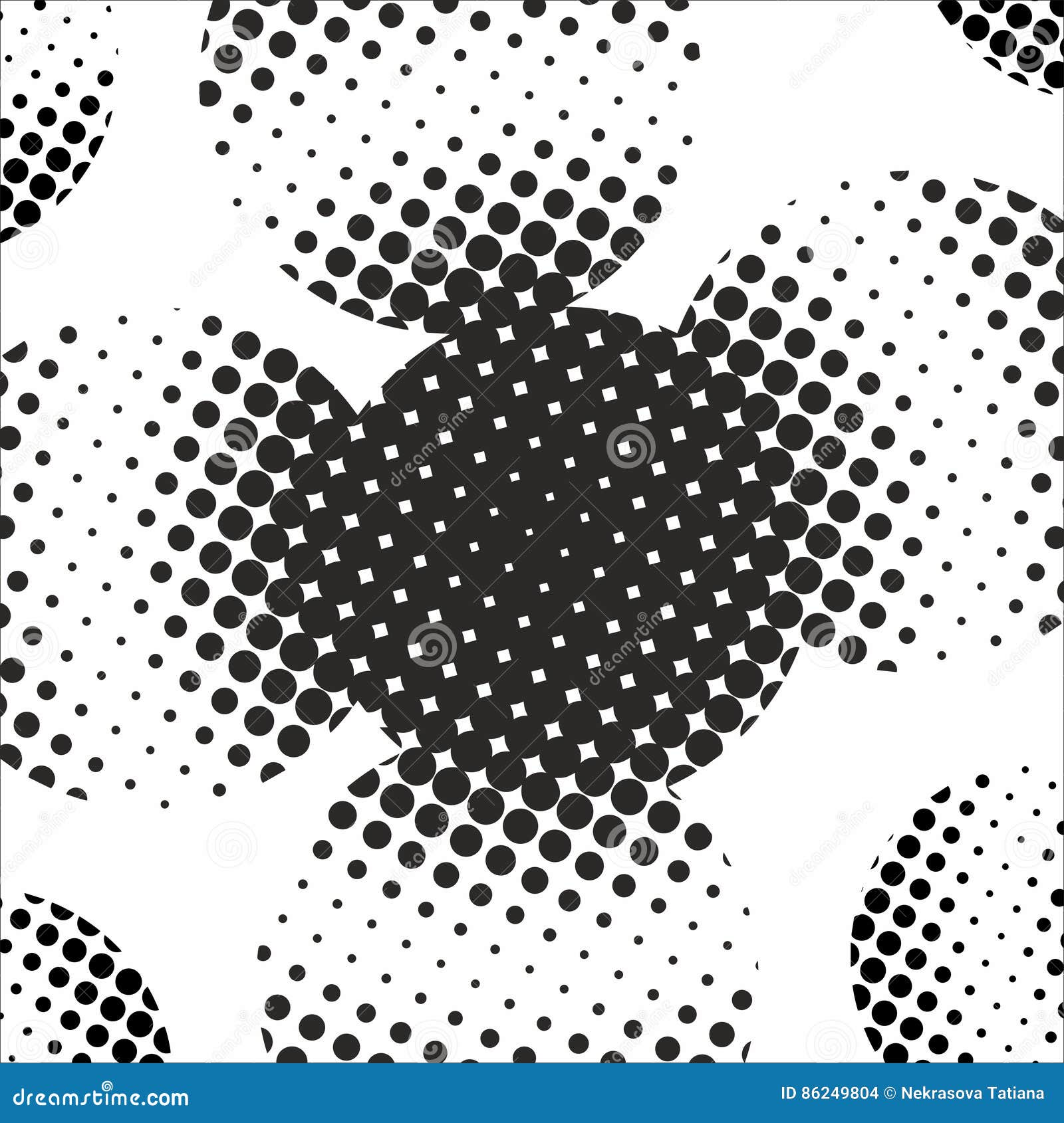Abstract Geometric Black And White Graphic Design Print Halftone Stock