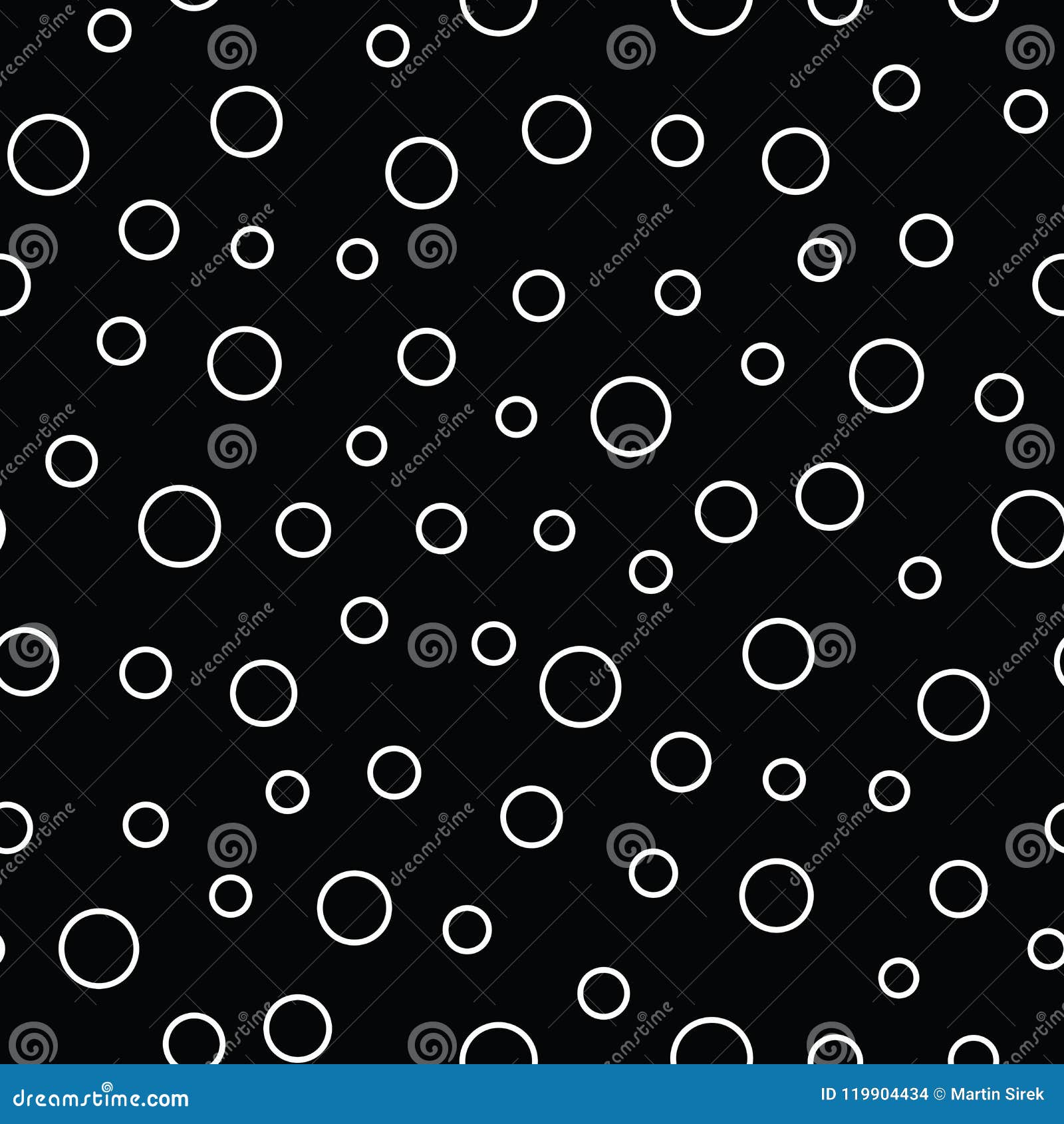 Abstract Geometric Black and White Vector Bubbles Pattern Stock Vector ...