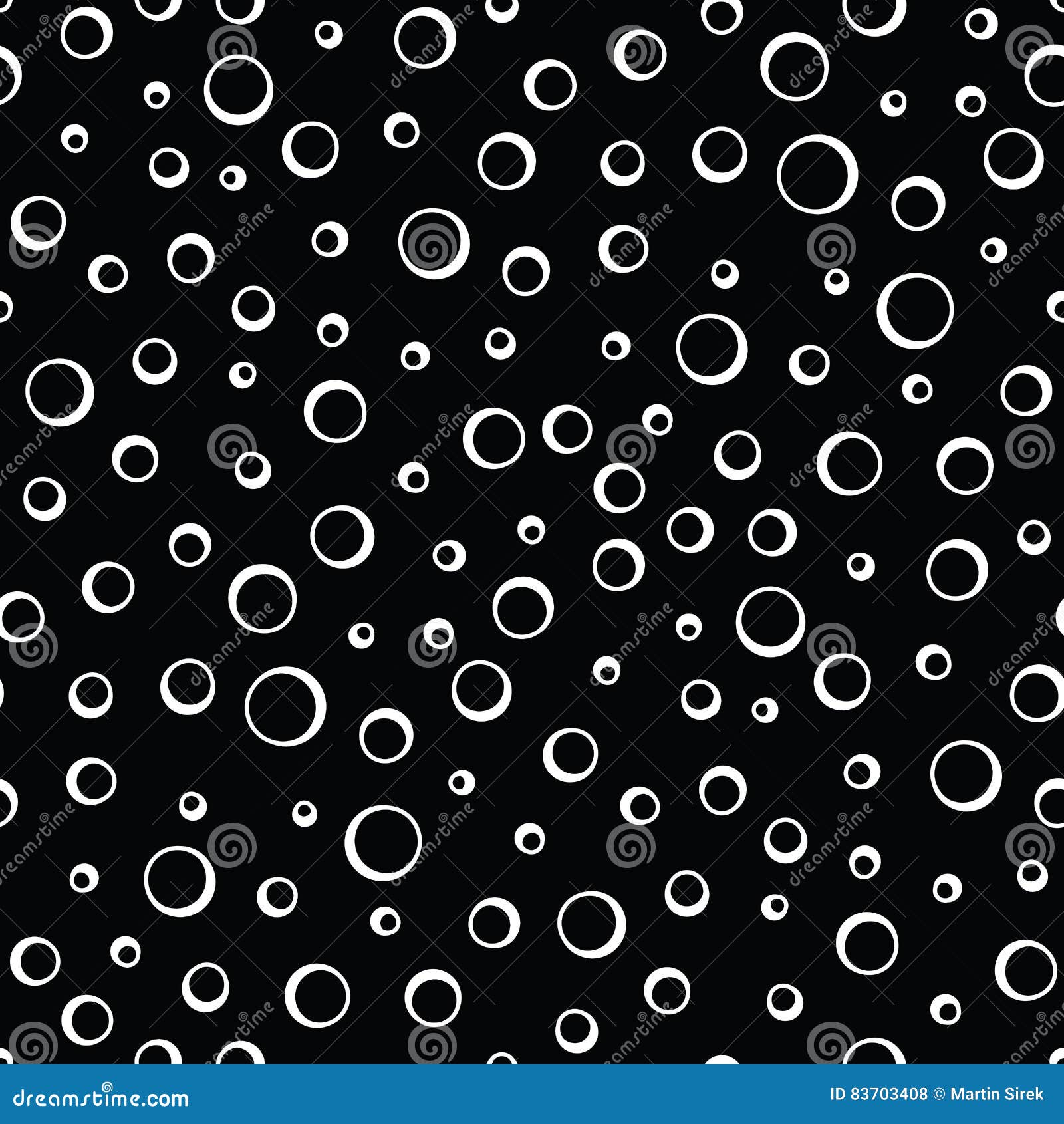 Abstract Geometric Black and White Vector Bubbles Pattern Stock Vector ...