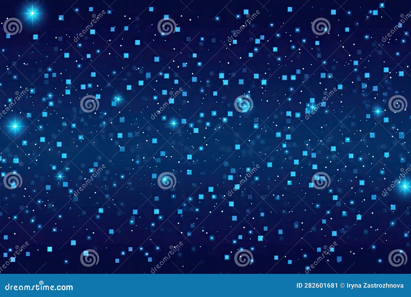 Abstract Geometric Blue Background with Stars Stock Illustration ...