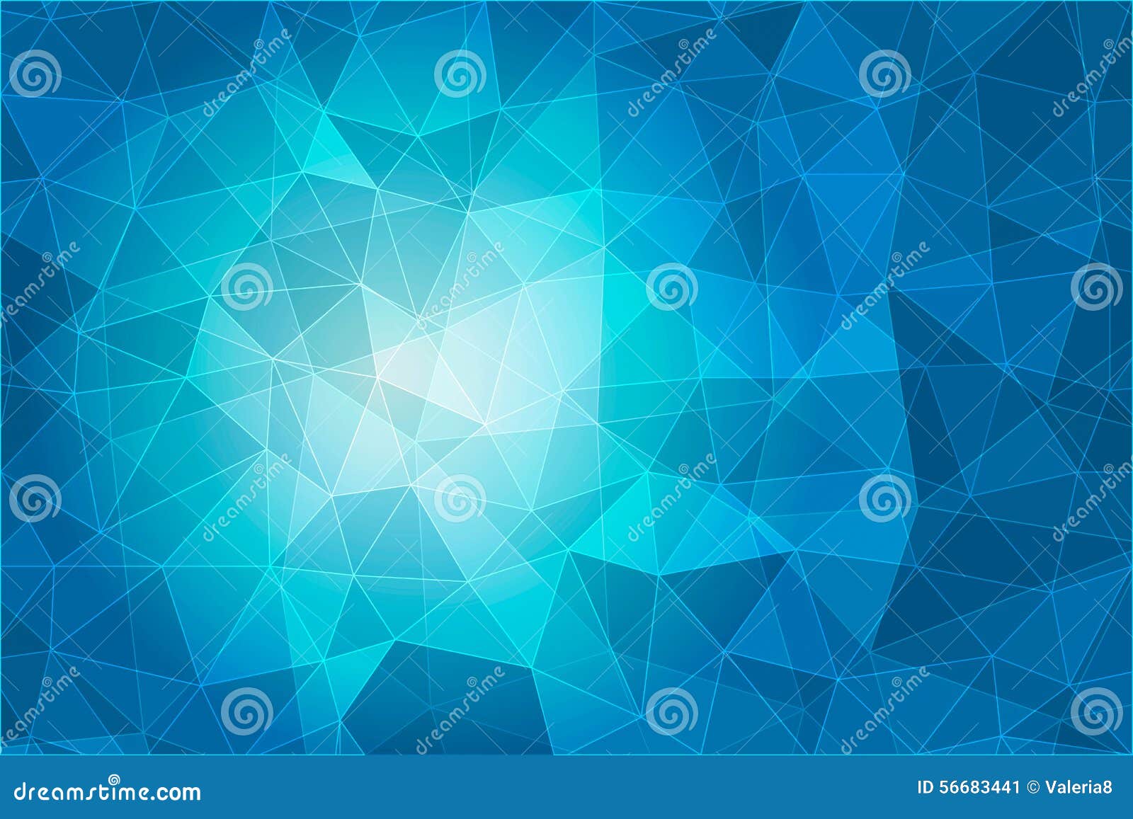 Abstract Geometric Blue Background with Triangular Polygons Stock ...