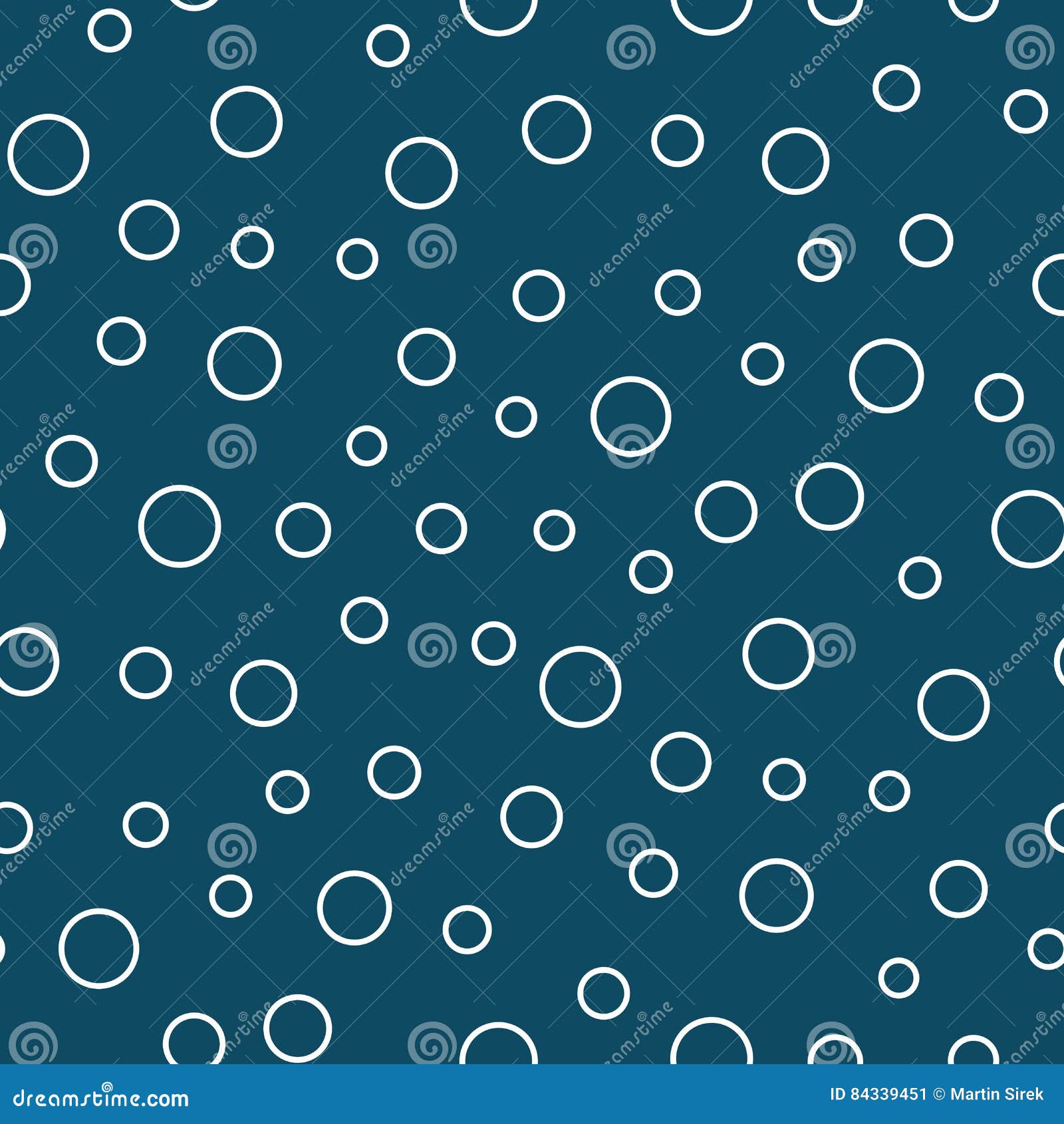 Abstract Geometric Blue Deco Vector Bubbles Pattern Stock Vector ...