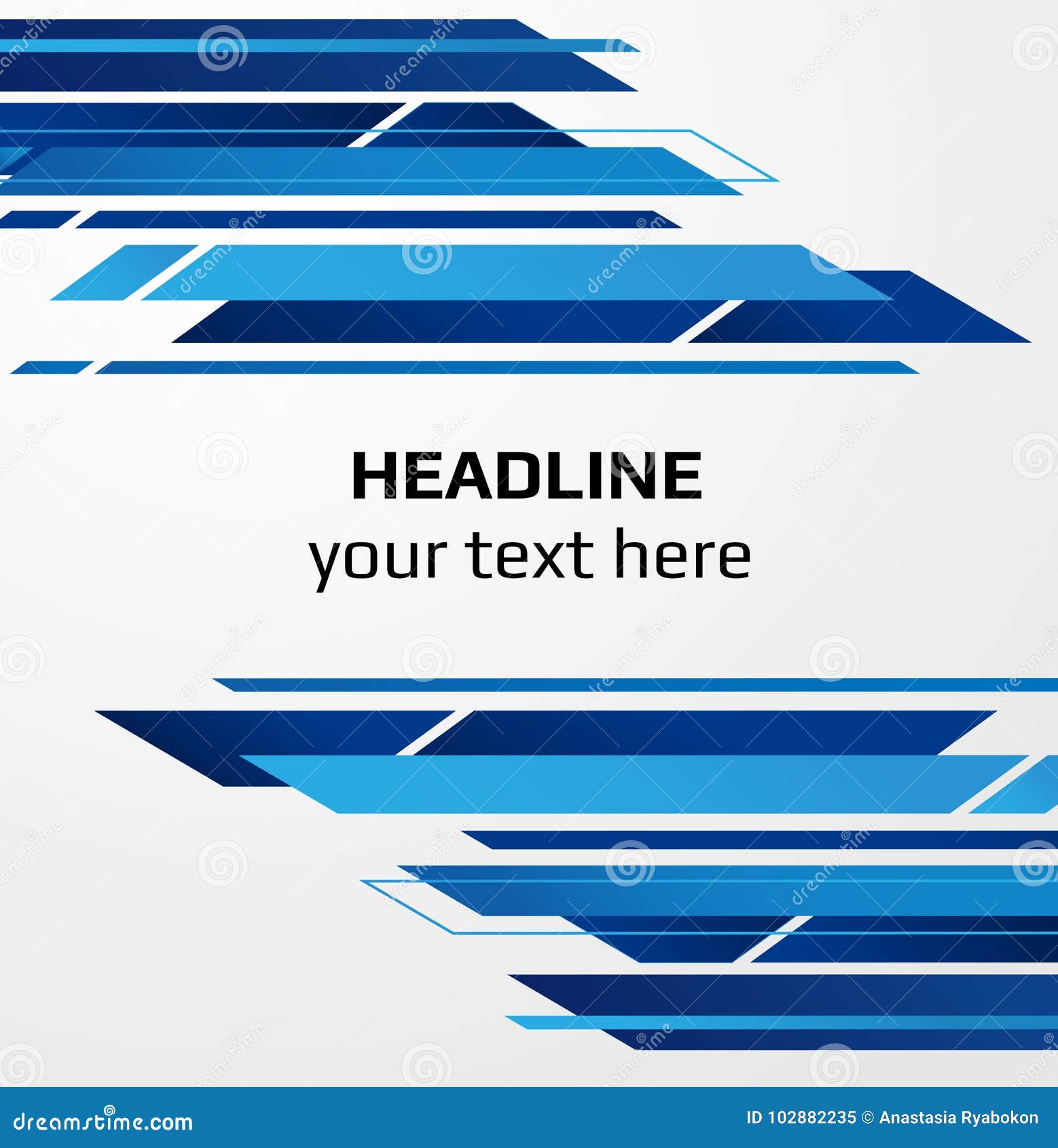 Abstract Geometric Blue Design Elements Vector Stock Vector ...