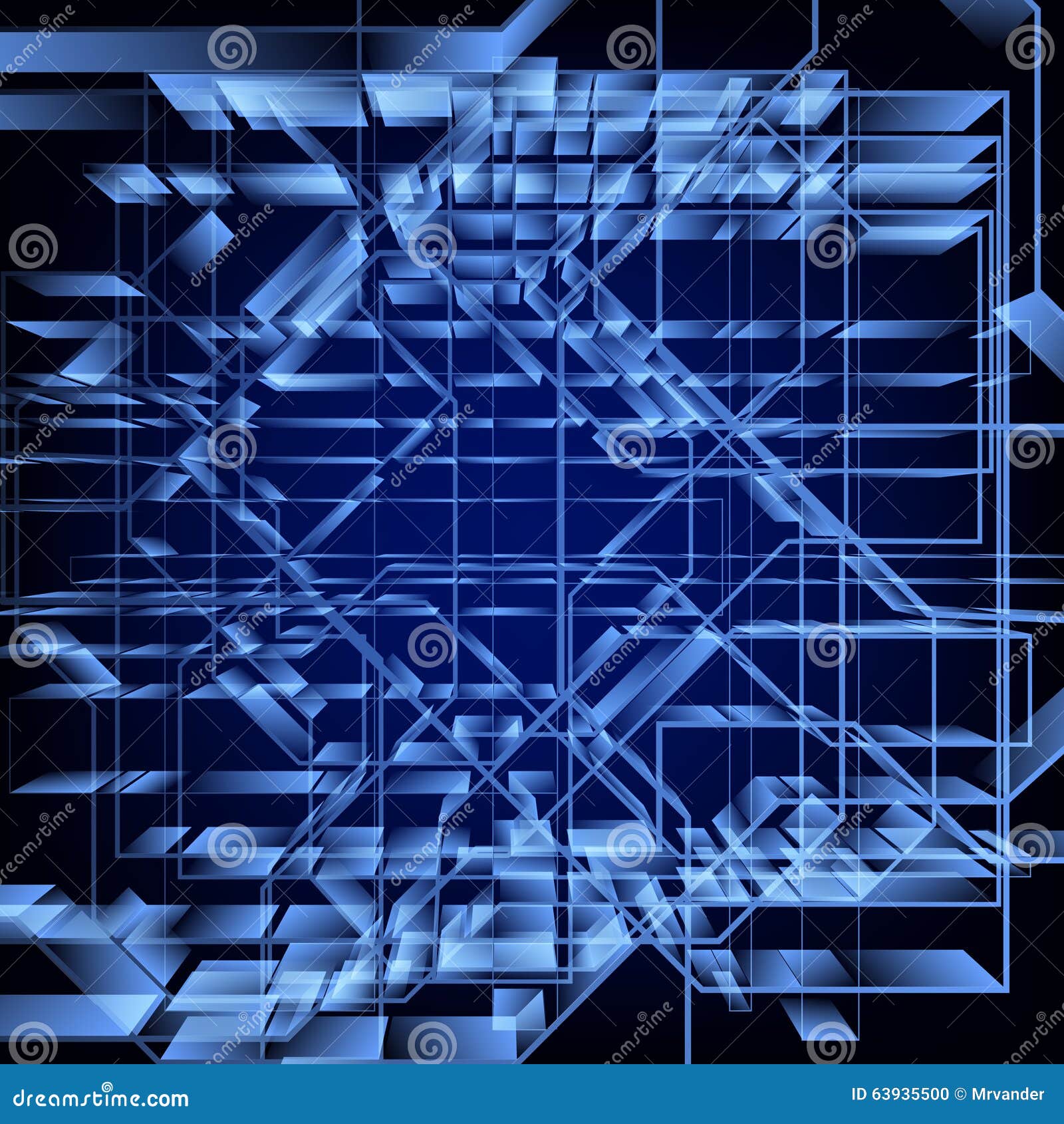 Abstract Geometric Blue Hi-tech Background. Vector Design Stock Vector ...